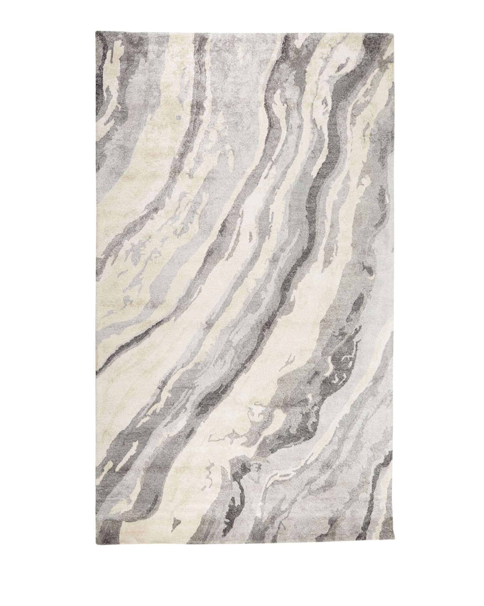 Gray Marble Hand-Tufted Rug | Neiman Marcus