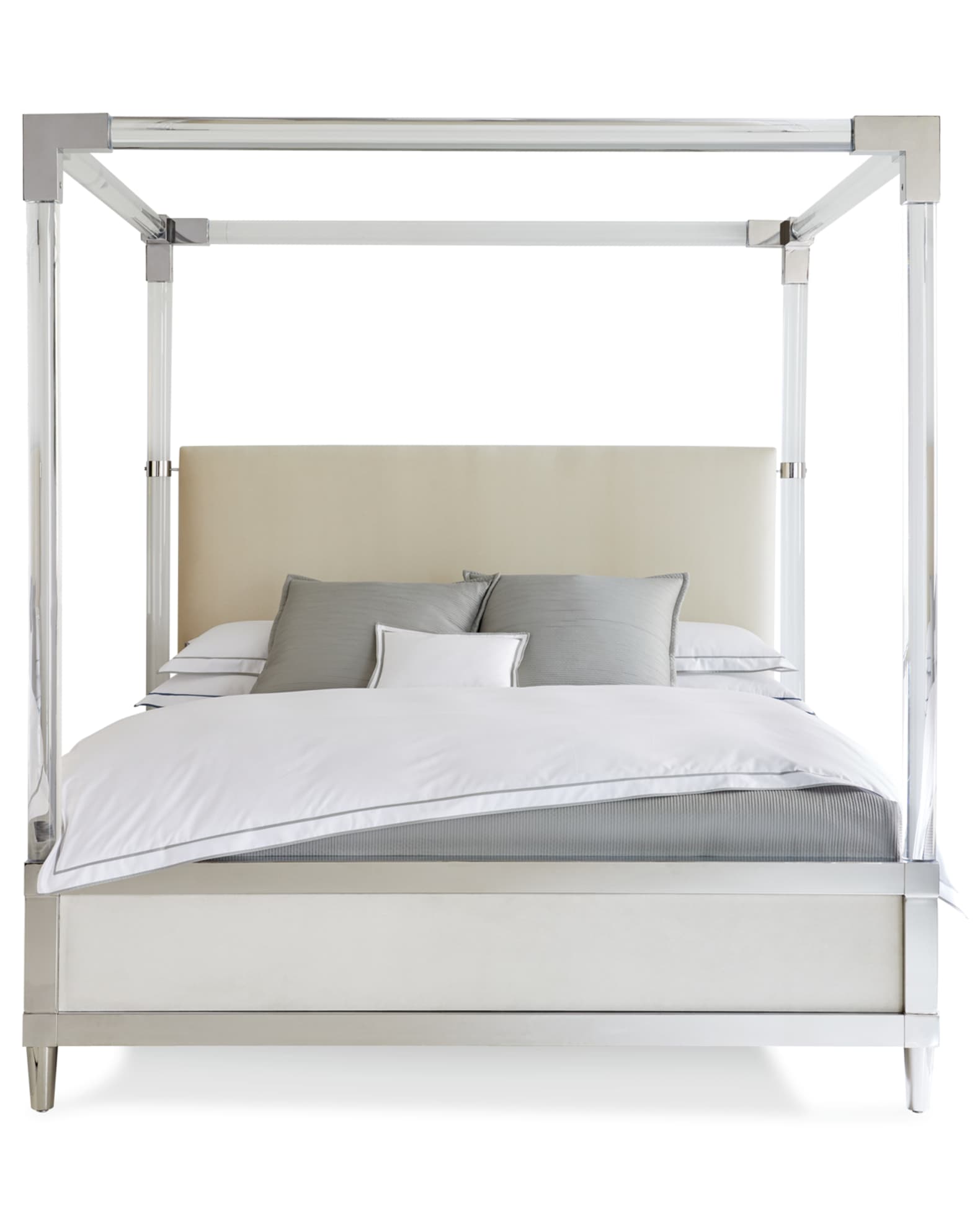 Bernhardt Interiors Rayleigh Acrylic King Canopy Bed | Neiman Marcus