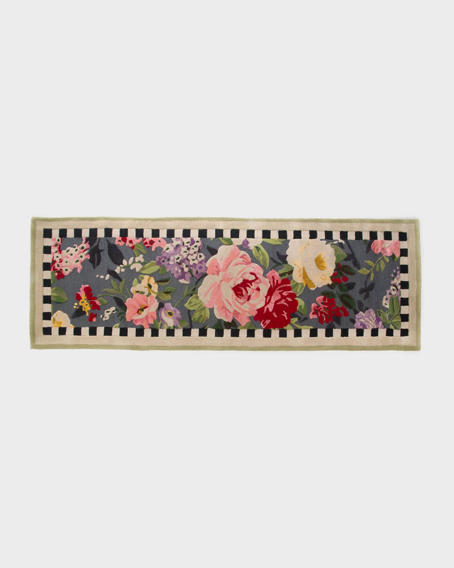 MacKenzie-Childs Tudor Rose Rug, 3' x 8' | Neiman Marcus