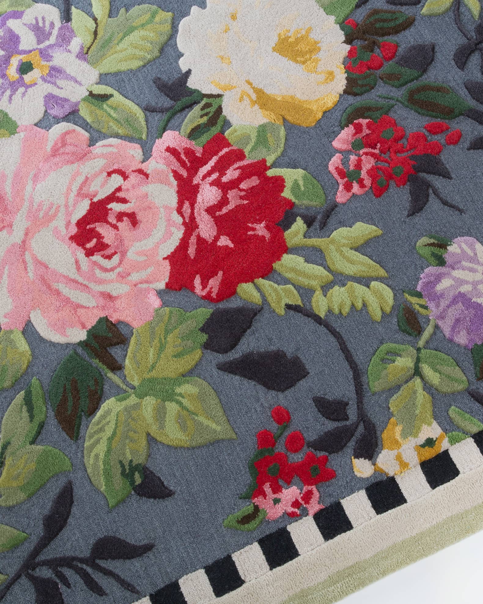 MacKenzie-Childs Tudor Rose Rug, 5' x 8' | Neiman Marcus