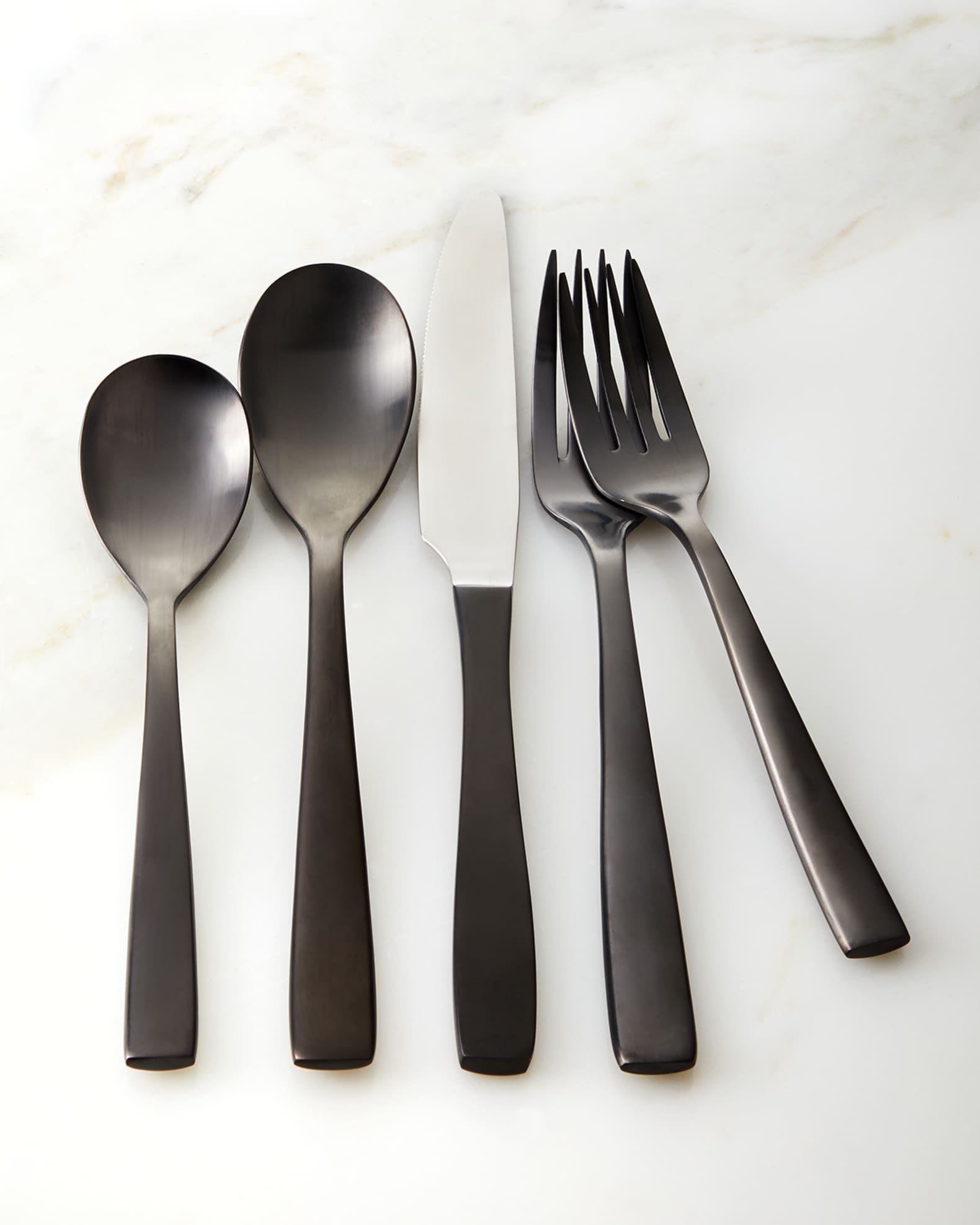 Mikasa 20-Piece Delano Gunmetal Flatware Service | Neiman Marcus