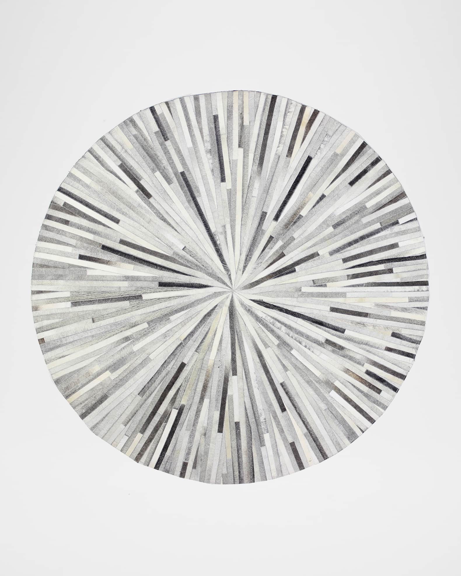 Eli Round Hairhide Rug, 8' Round | Neiman Marcus