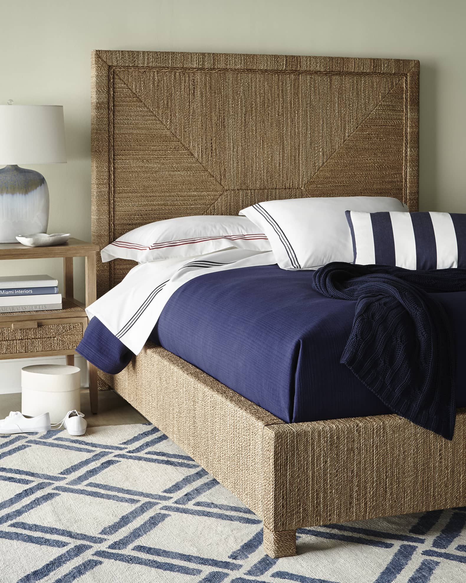 Decklin Rope-Wrapped Queen Bed | Neiman Marcus