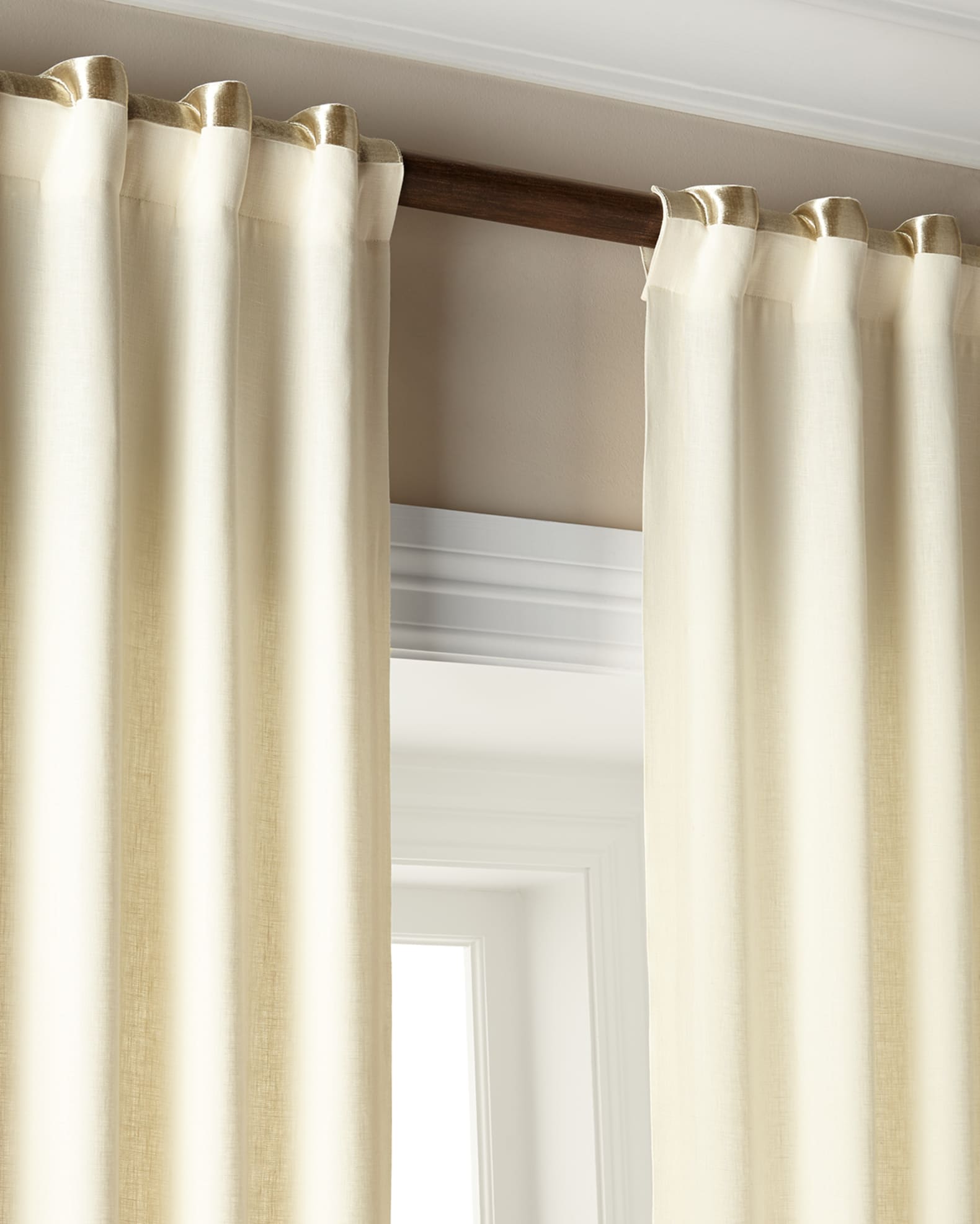 Hudson Metallic-Band Curtains | Neiman Marcus