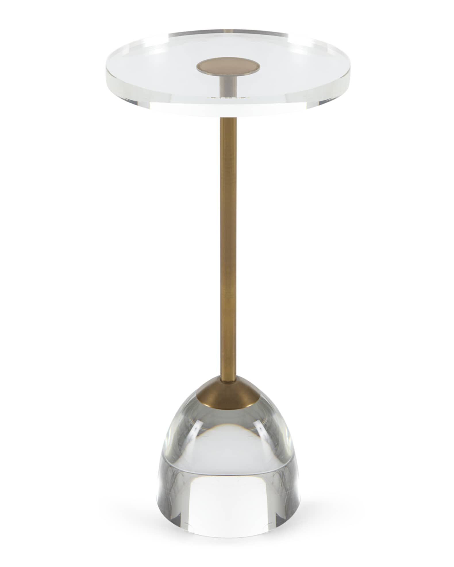 John-Richard Collection Brass & Acrylic Martini Table | Neiman Marcus