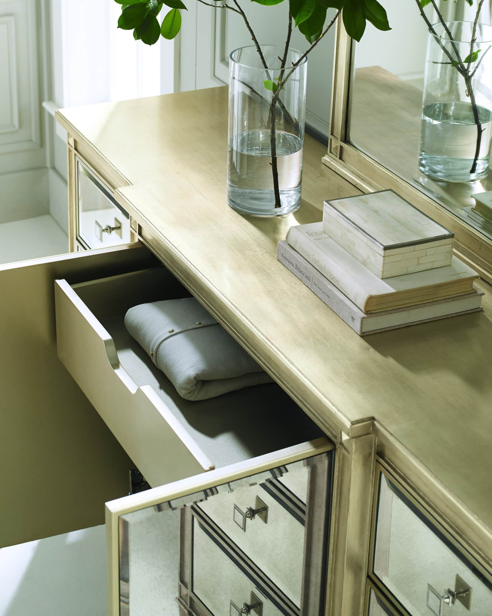 Caracole Emilee Antiqued Mirrored Dresser | Neiman Marcus