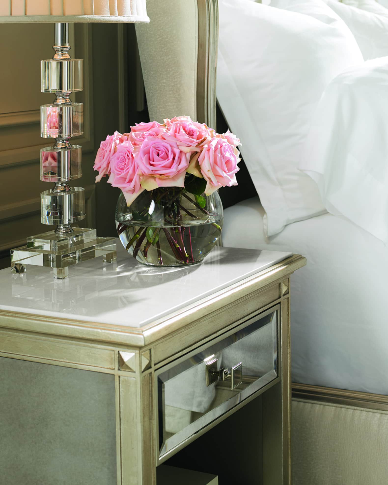 Caracole Emilee Antiqued Mirrored Night Stand | Neiman Marcus