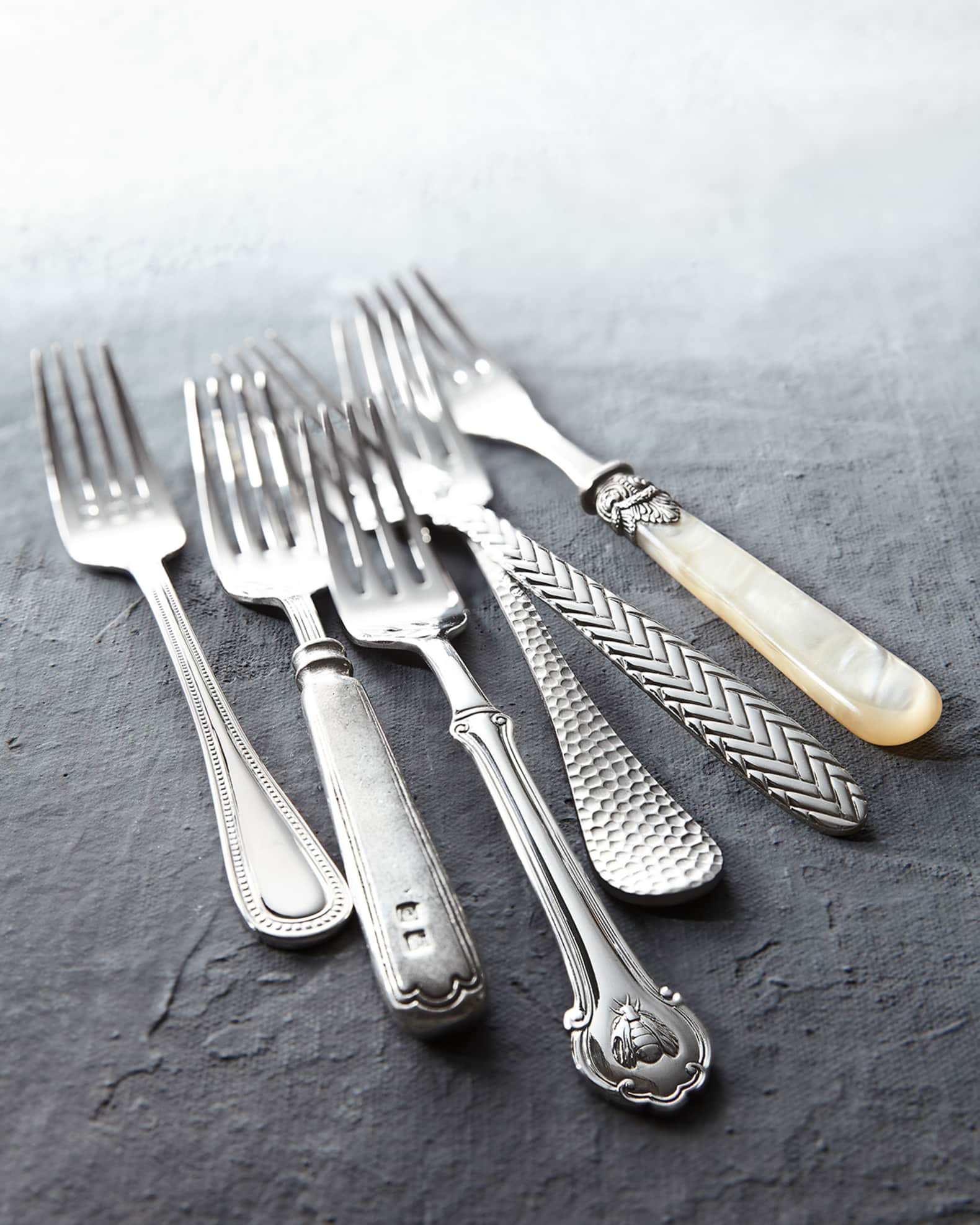 Wallace Silversmiths 65-Piece Euro Hammered Flatware Service | Neiman ...