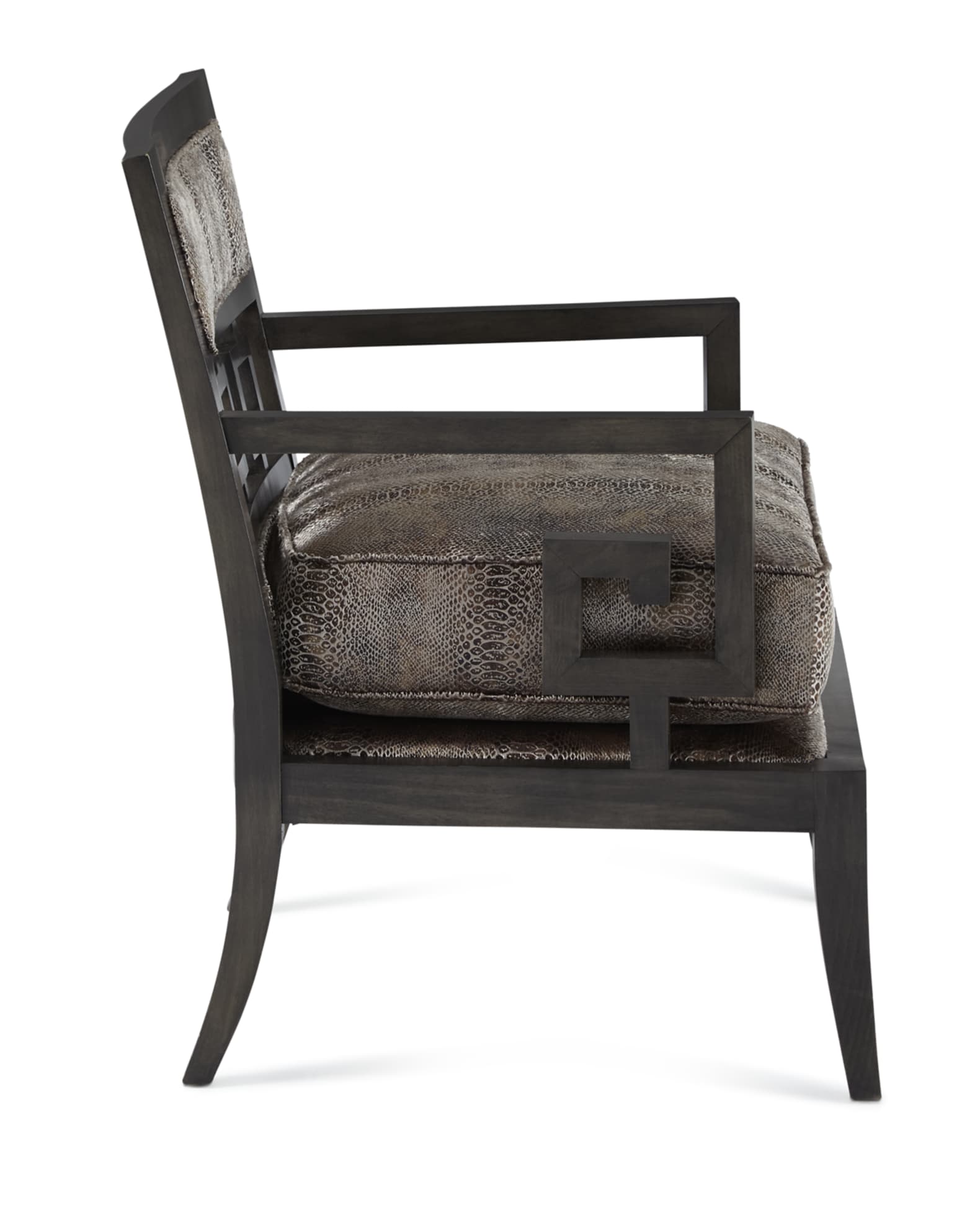Massoud Serpent Greek Key Accent Chair | Neiman Marcus