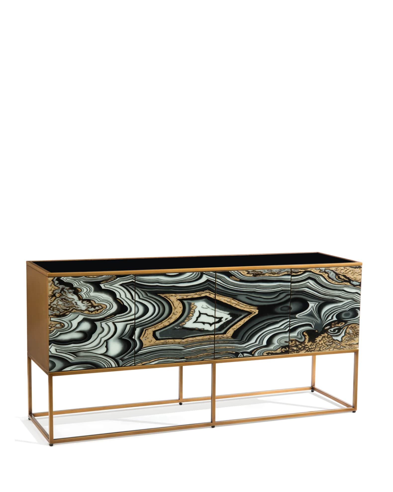 John-Richard Collection Nicola Painted-Agate Console | Neiman Marcus