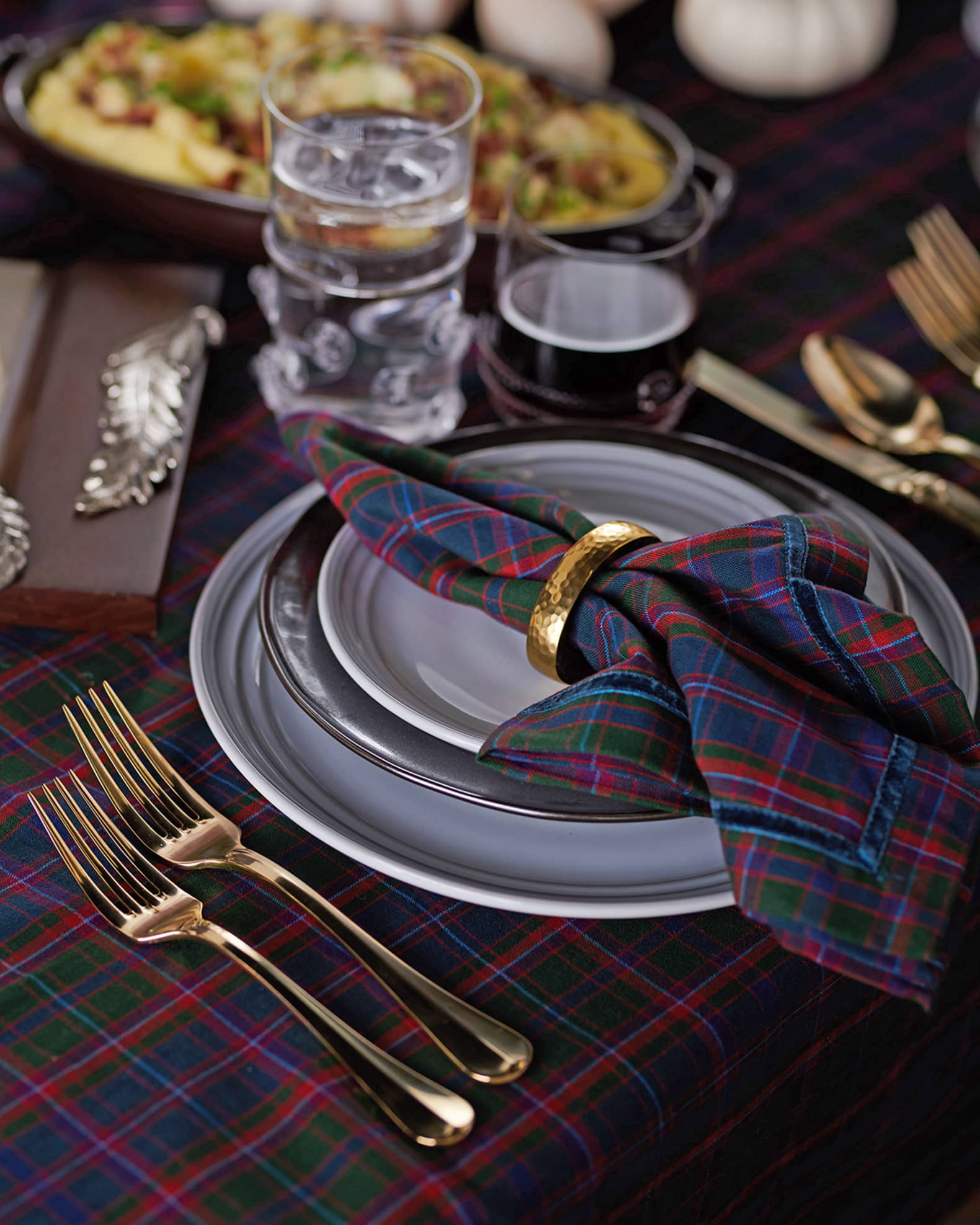 Juliska Emerson Dinner Plate - White/Pewter | Neiman Marcus