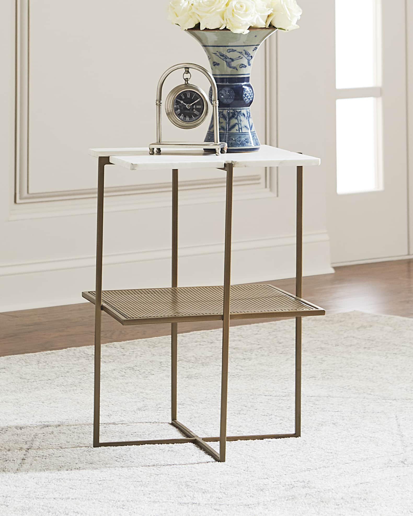 Four Hands Olivia Antique Brass Side Table | Neiman Marcus