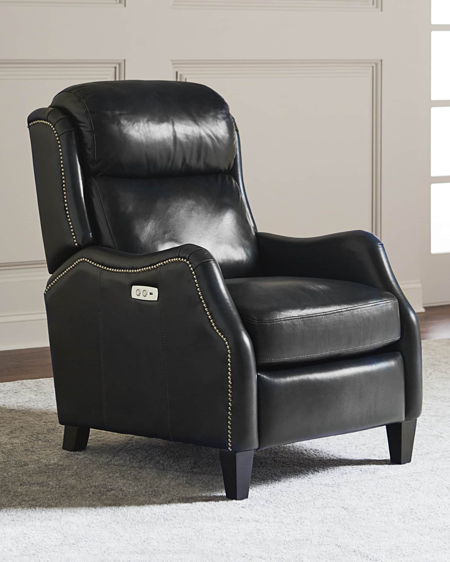 Bernhardt Cleo Leather Powered Recliner Chair | Neiman Marcus