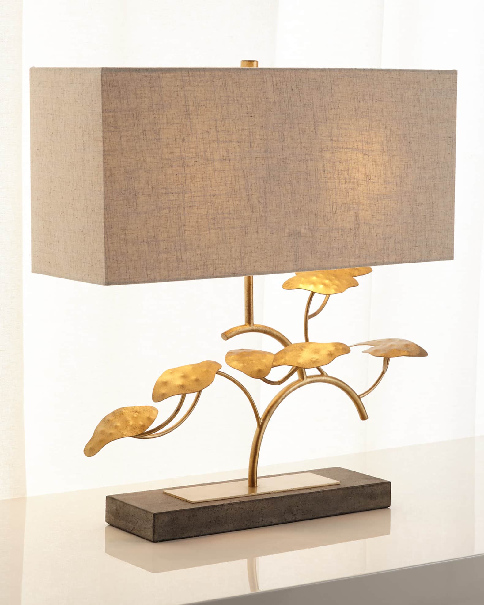 John-Richard Collection Gold Leaf Tree Table Lamp | Neiman Marcus