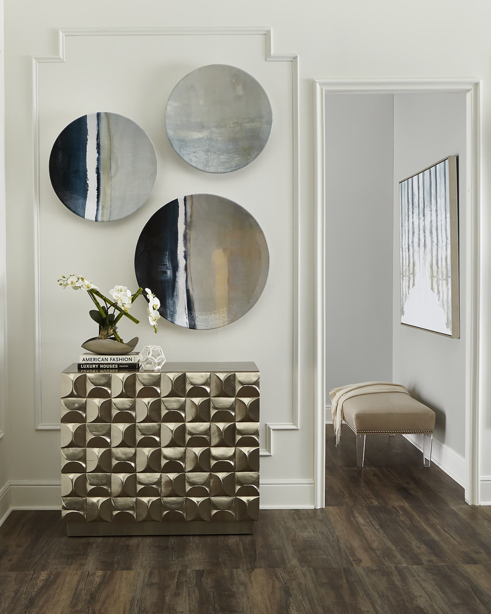 John-Richard Collection Enigma Printed Canvas Table Lamp | Neiman Marcus