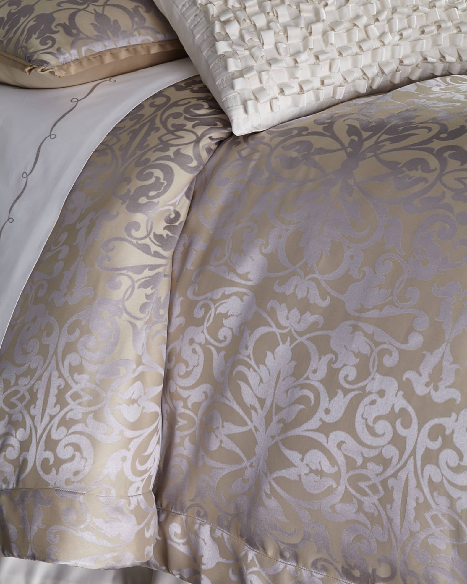 Lili Alessandra Queen Jackie Jacquard Duvet Cover | Neiman Marcus