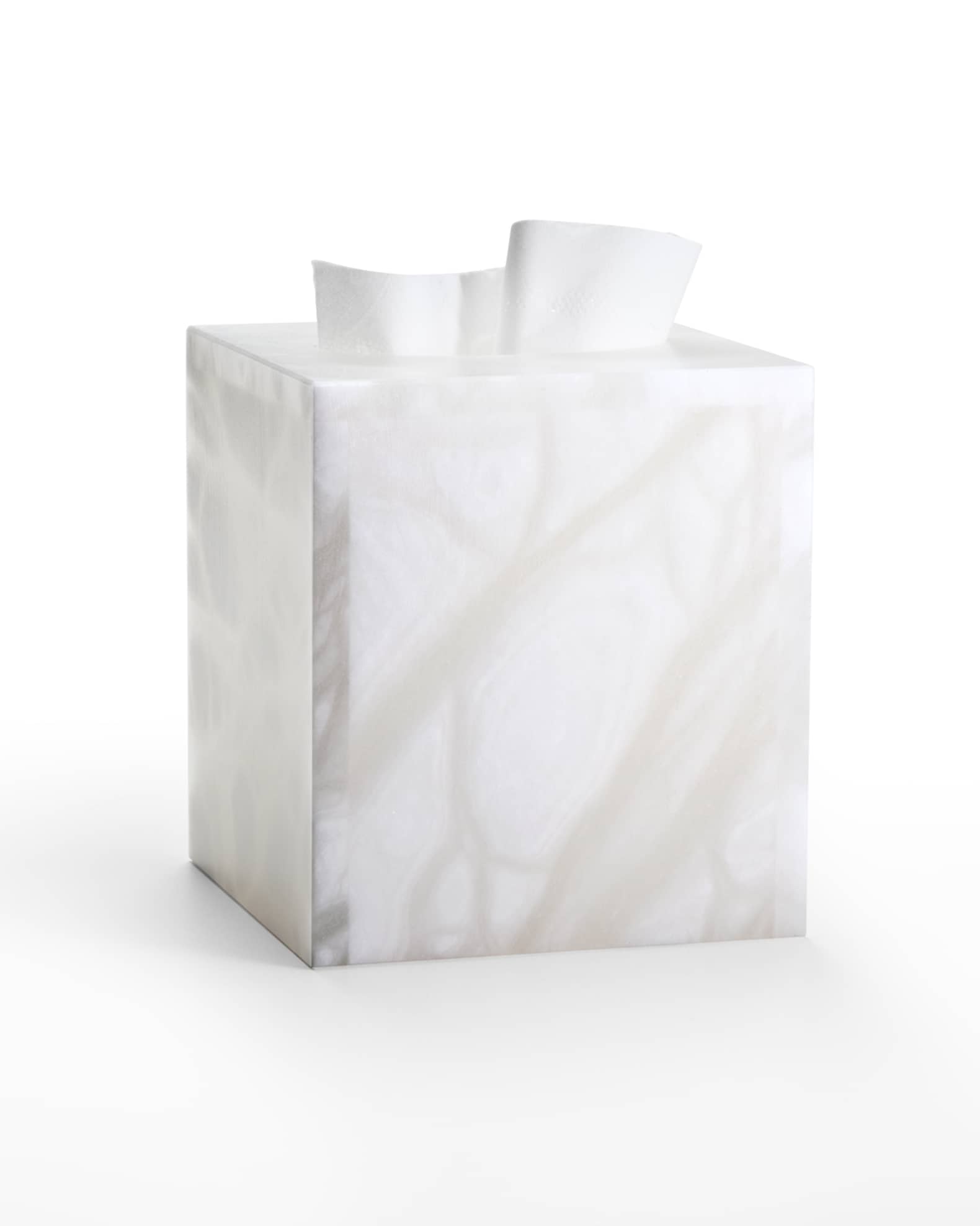 Labrazel Alisa Alabaster Tissue Cover, White | Neiman Marcus