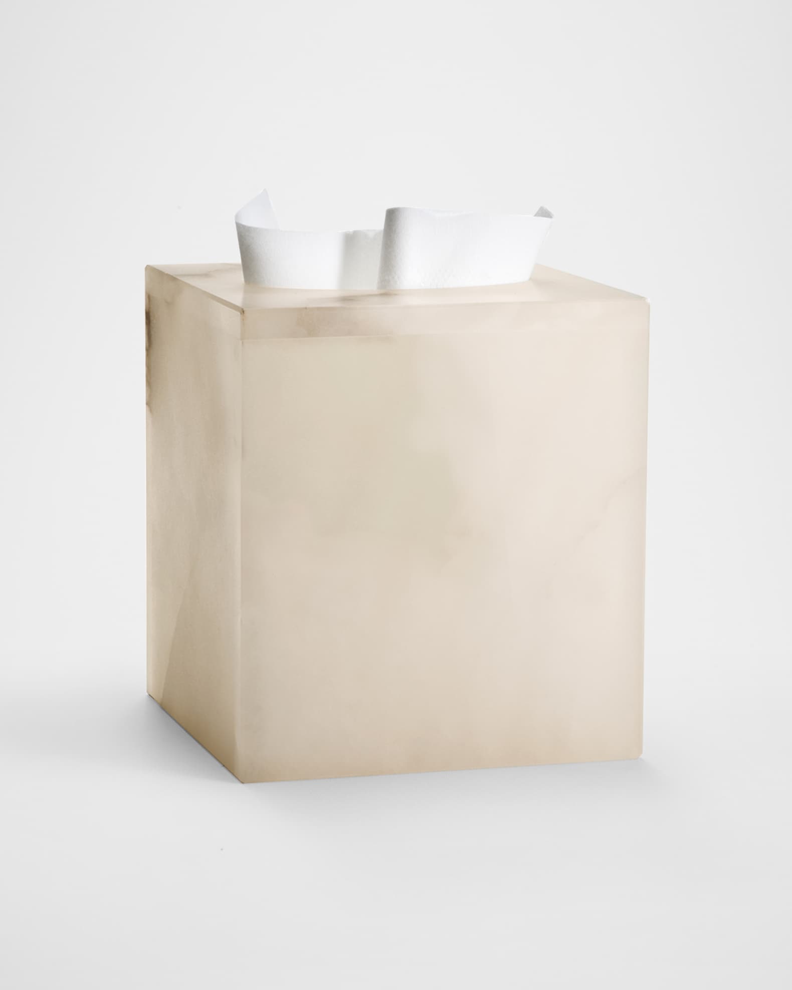Labrazel Alisa Alabaster Tissue Cover, Cream | Neiman Marcus