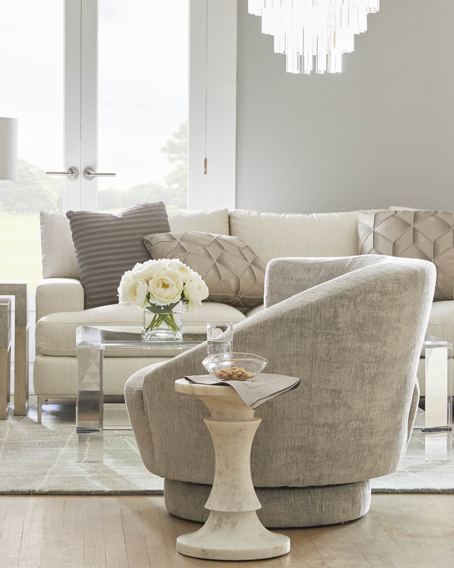 Interlude Home Surrey Acrylic Square Cocktail Table | Neiman Marcus