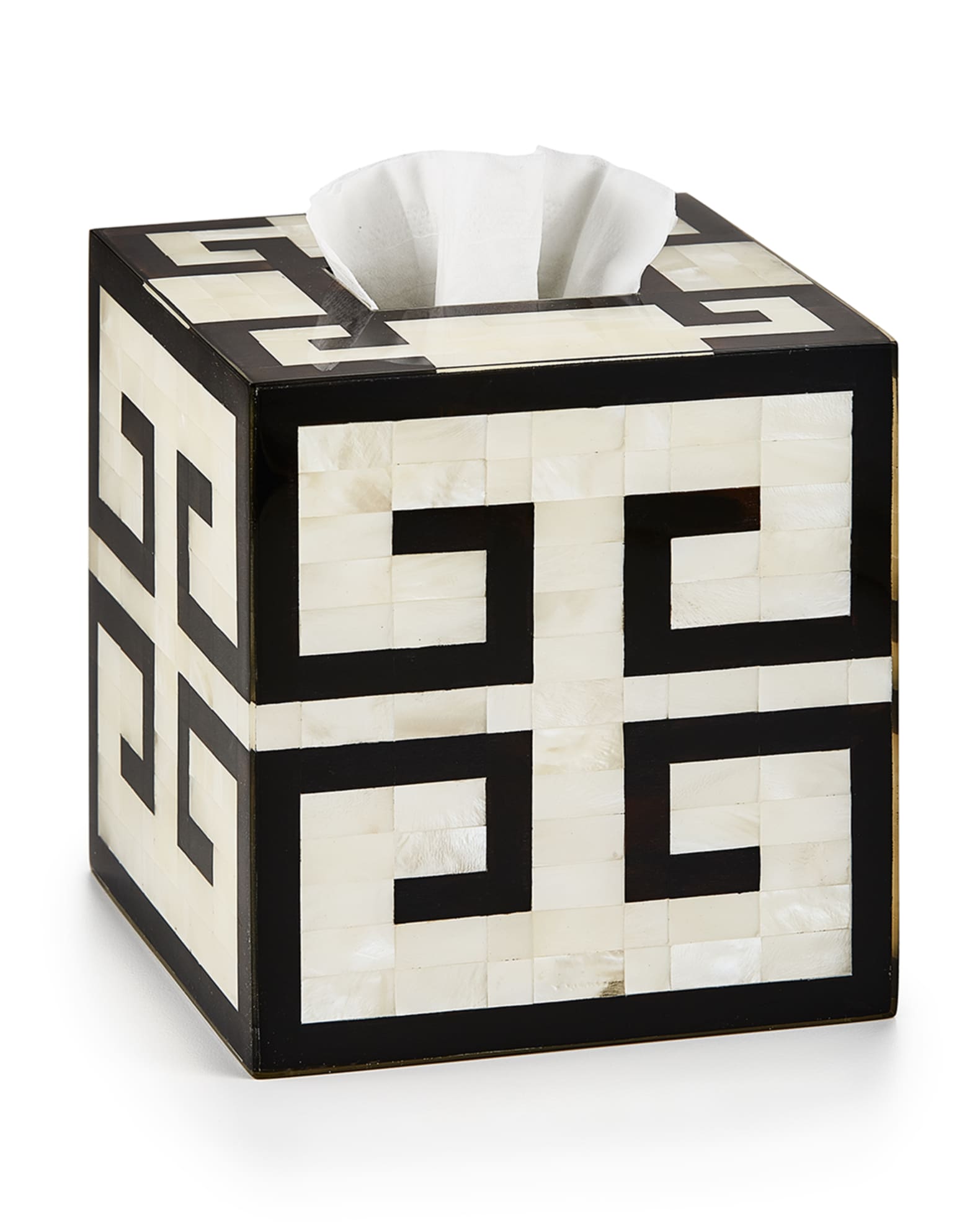 Labrazel Greek Key Tissue Box Cover | Neiman Marcus
