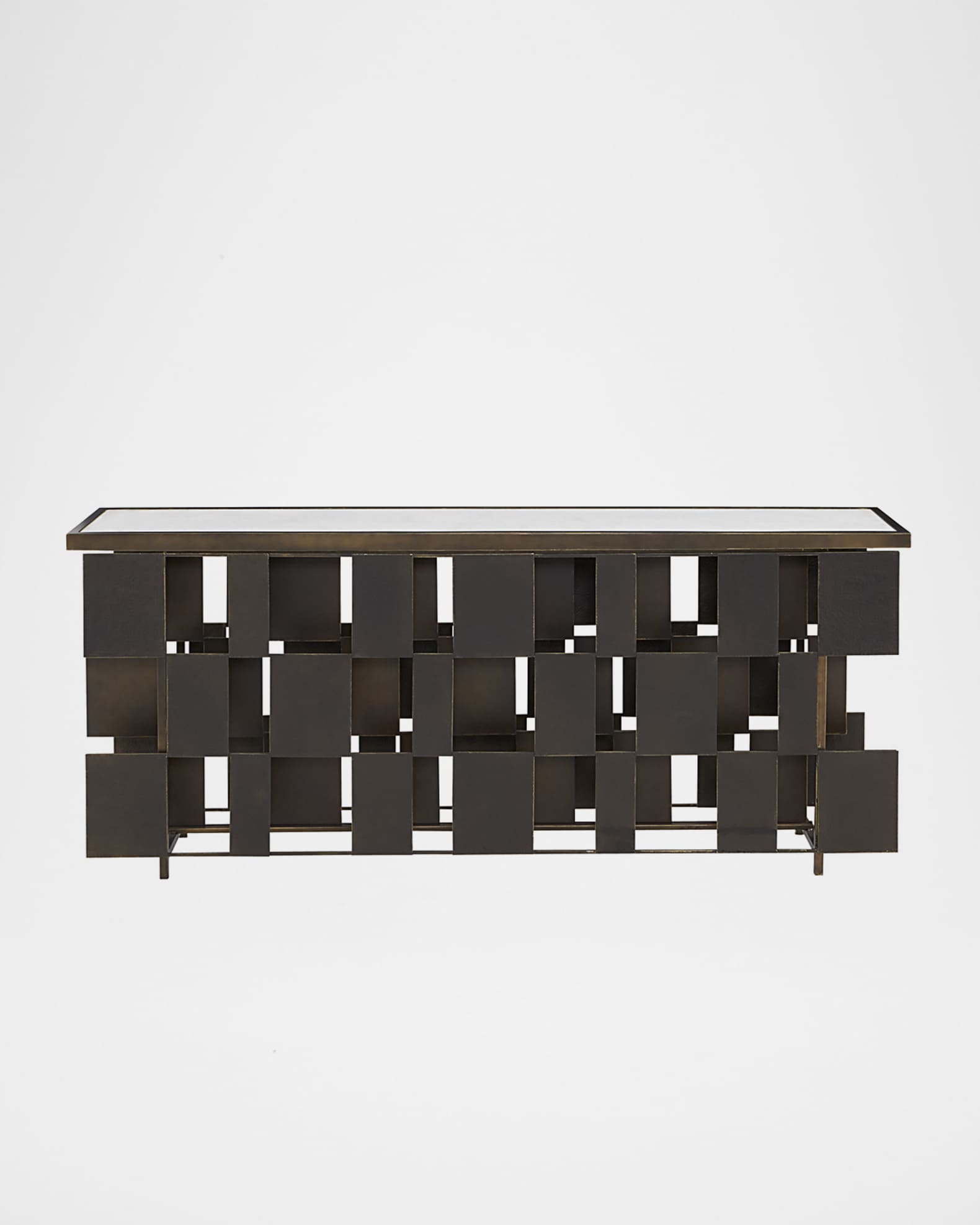 Global Views Layered Iron Console Table | Neiman Marcus