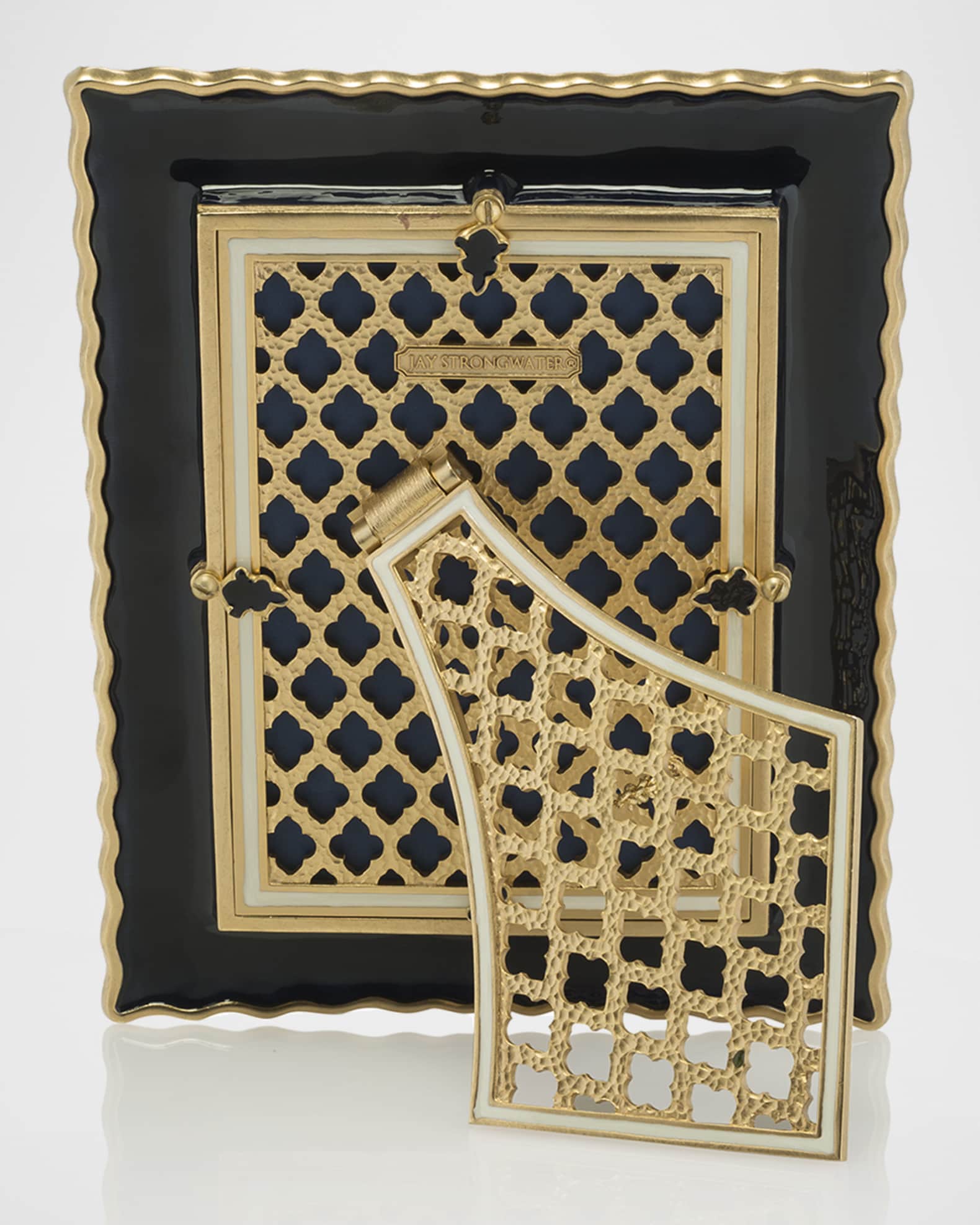 Jay Strongwater Indigo Ruffle 5 x 7 Picture Frame | Neiman Marcus