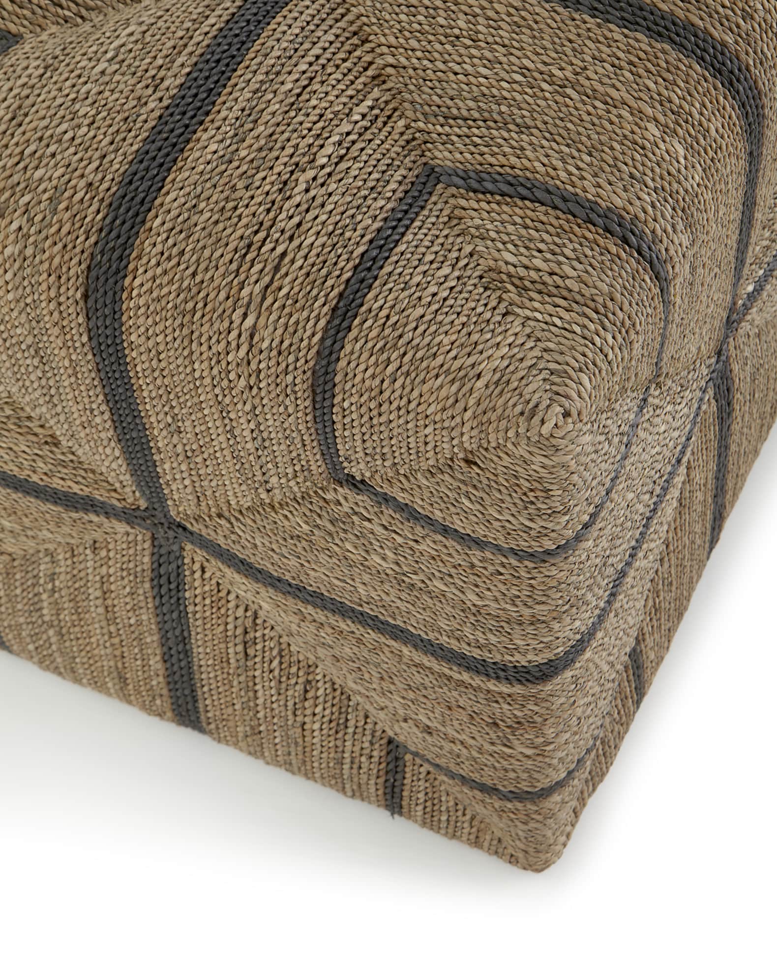 Palecek Fritz Rope Square Ottoman | Neiman Marcus