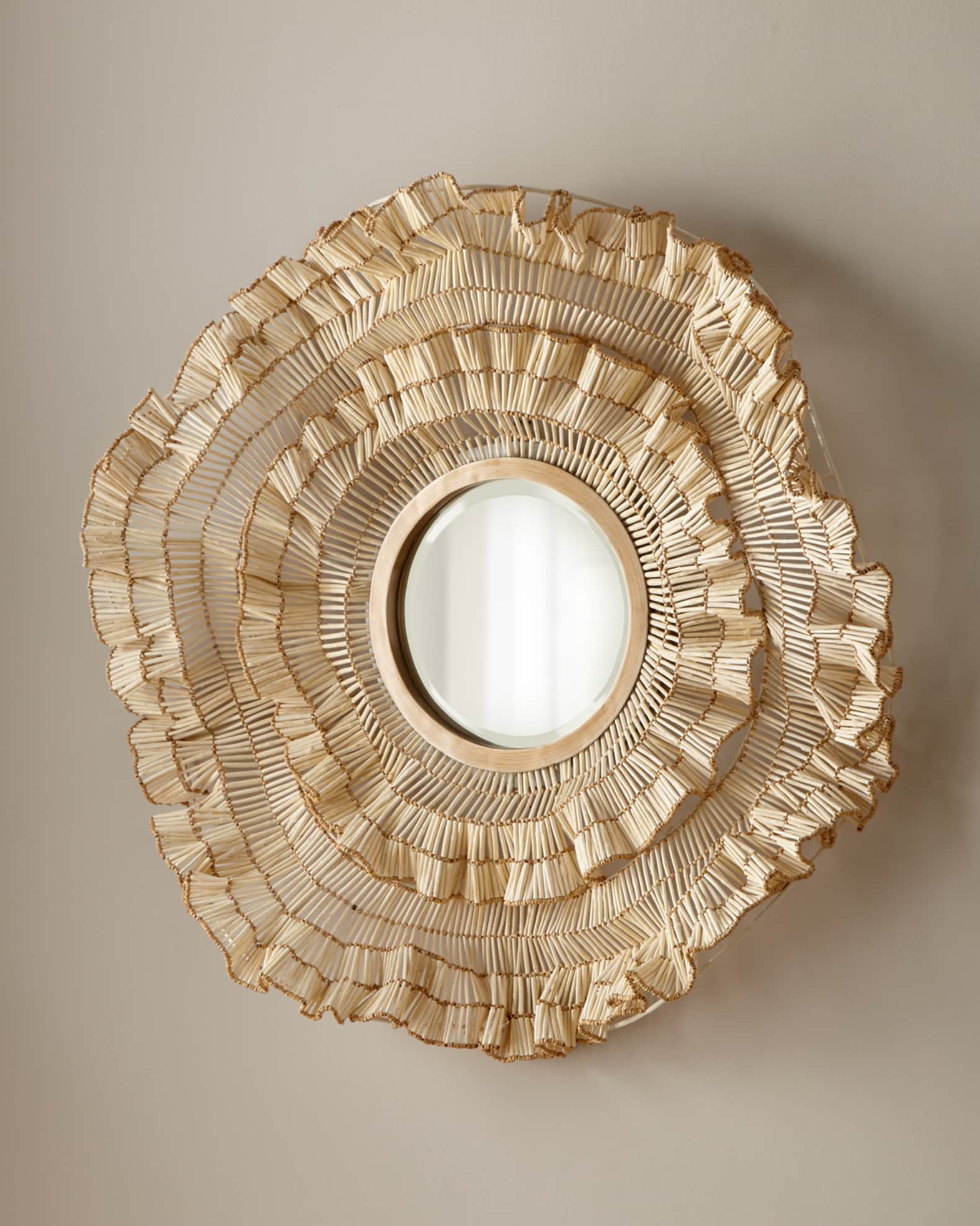 Palecek Coco Ruffle Mirror | Neiman Marcus