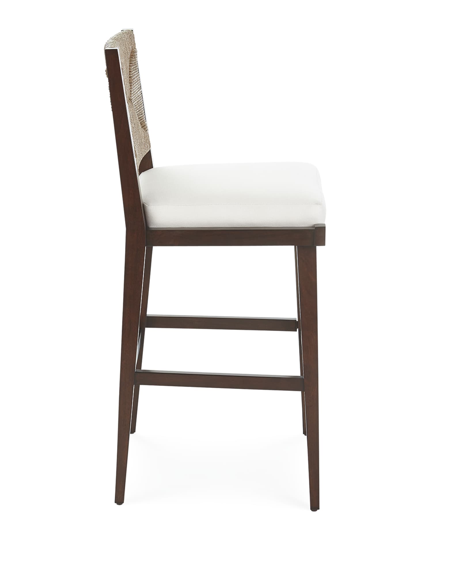Palecek Gabby Upholstered and Jute Bar Stool | Neiman Marcus
