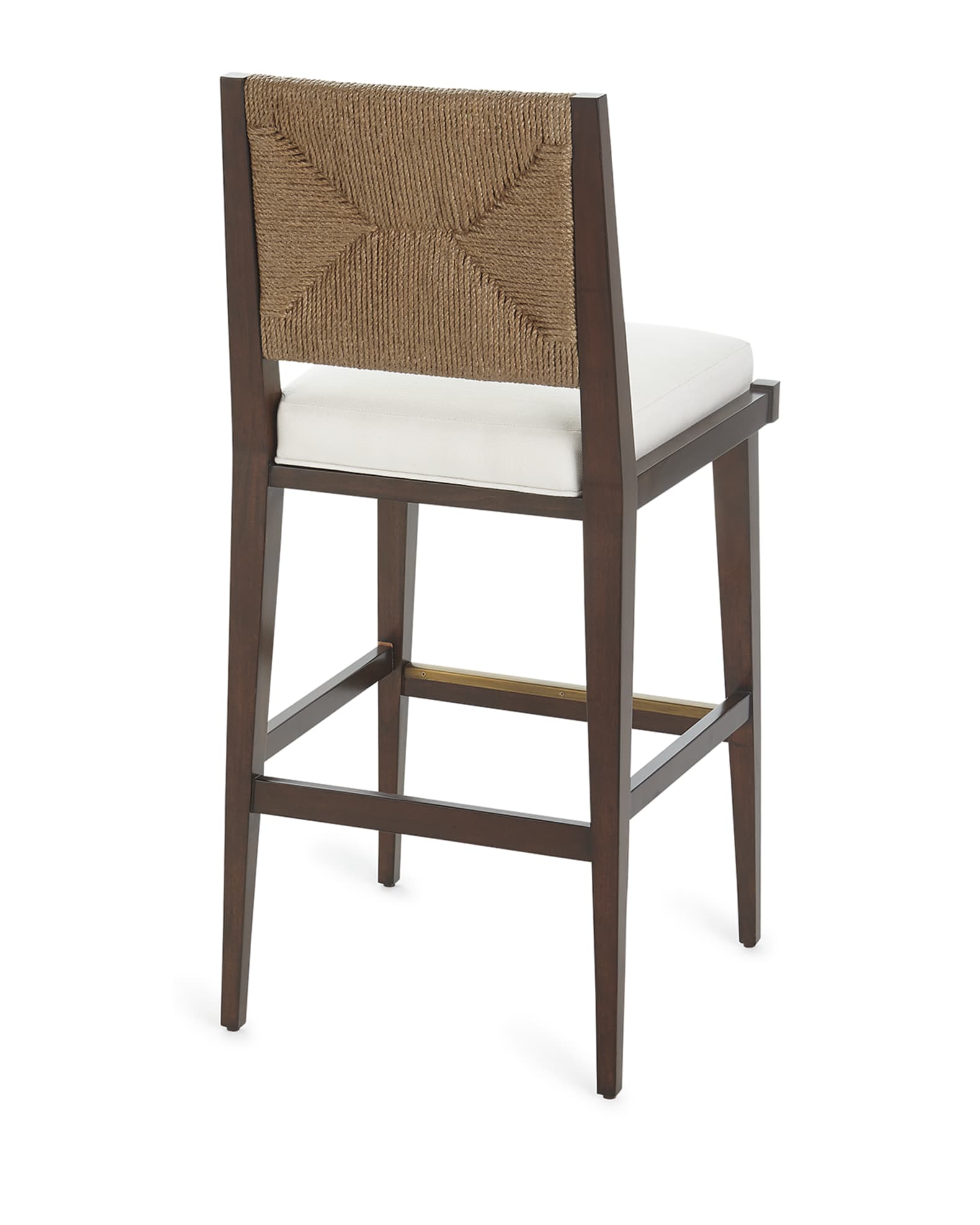 Palecek Gabby Upholstered and Jute Bar Stool | Neiman Marcus