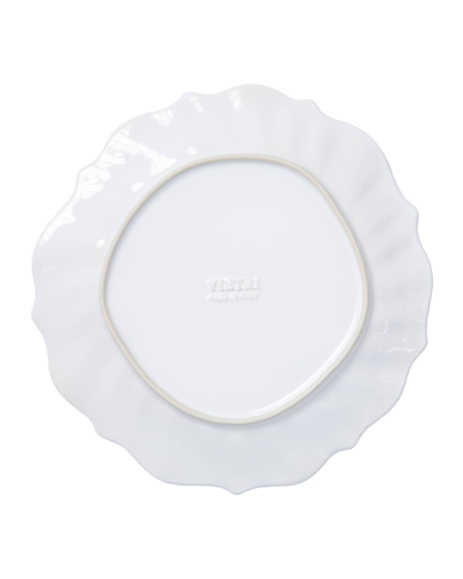 Vietri Incanto Stone Ruffle Dinner Plate, White | Neiman Marcus
