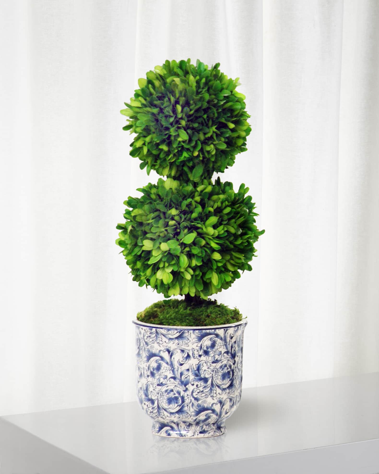 Winward Home Double Ball Topiary in Cache Pot | Neiman Marcus