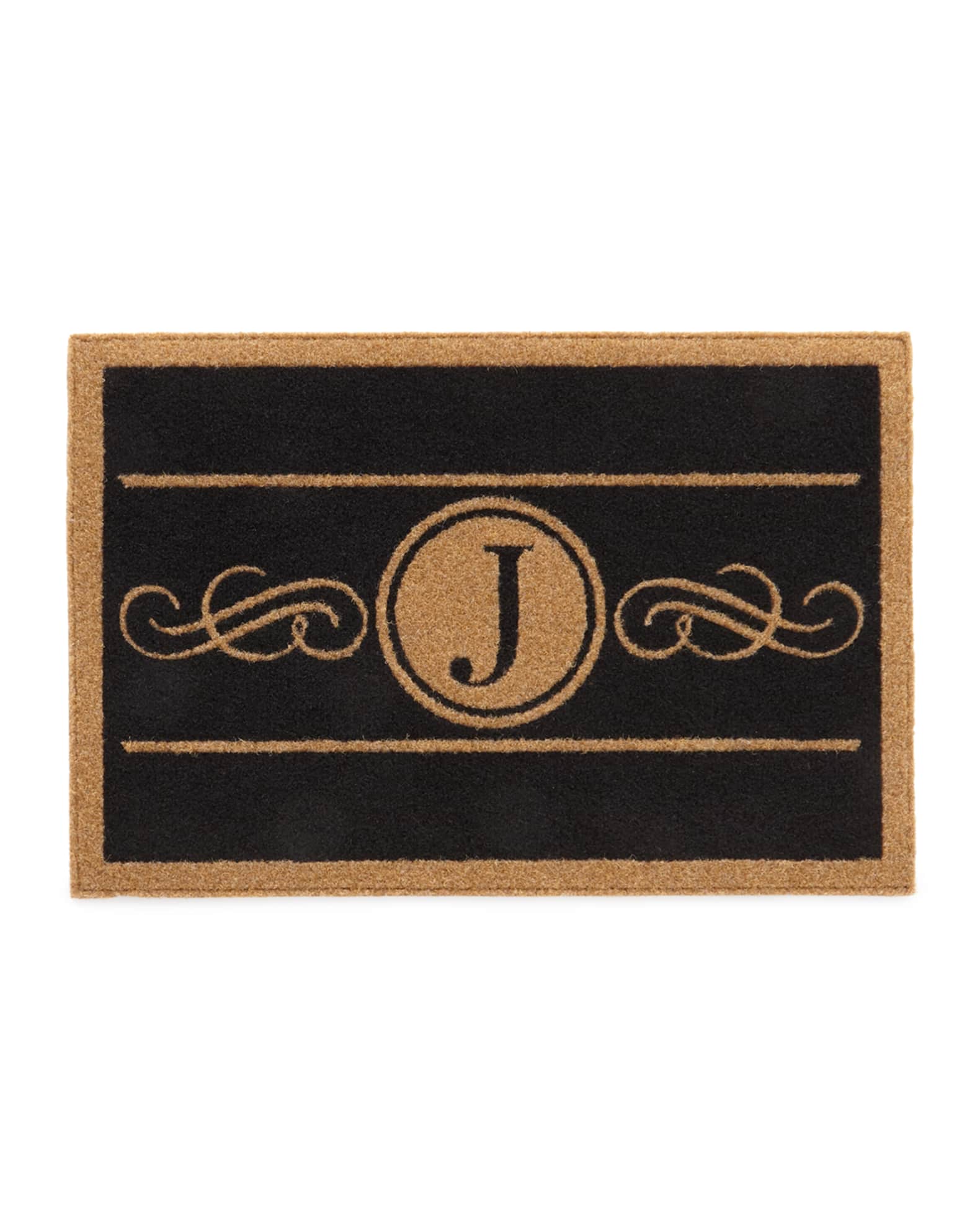 Custom Scroll Monogram Rug, 2' x 3' | Neiman Marcus