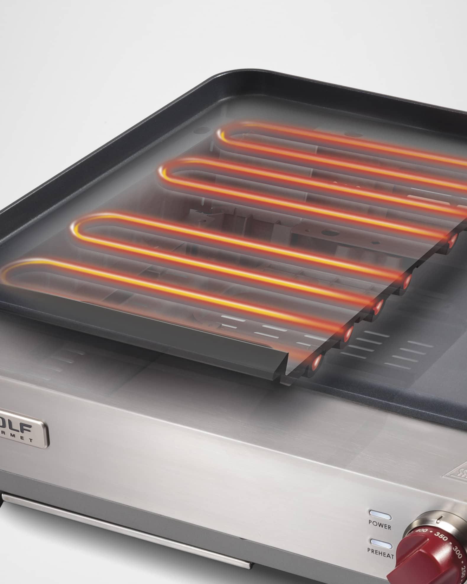 Wolf Gourmet Stainless Steel Electric Griddle with Vented Lid | Neiman ...