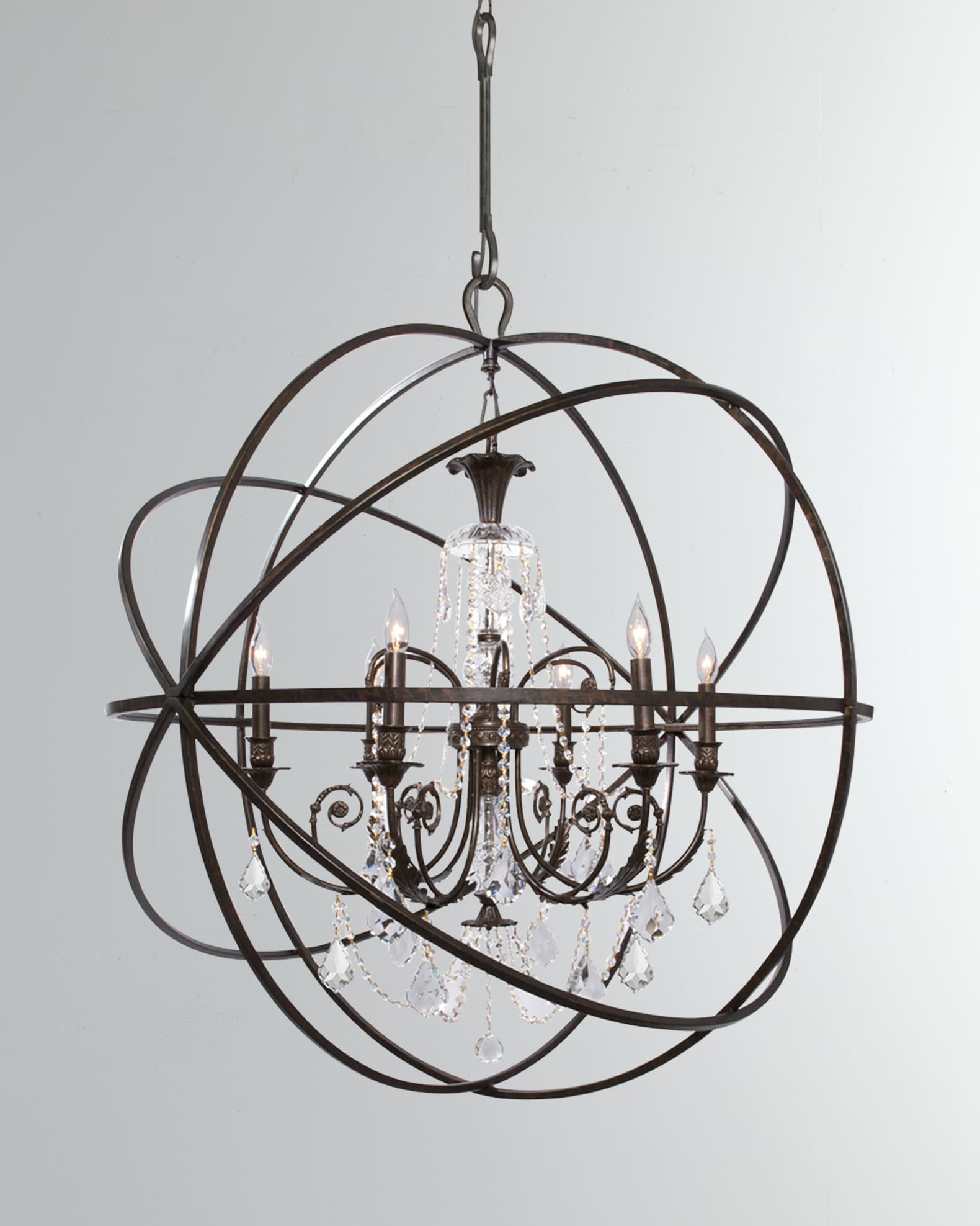 Crystorama Solaris 6-Light Crystal Sphere Chandelier | Neiman Marcus