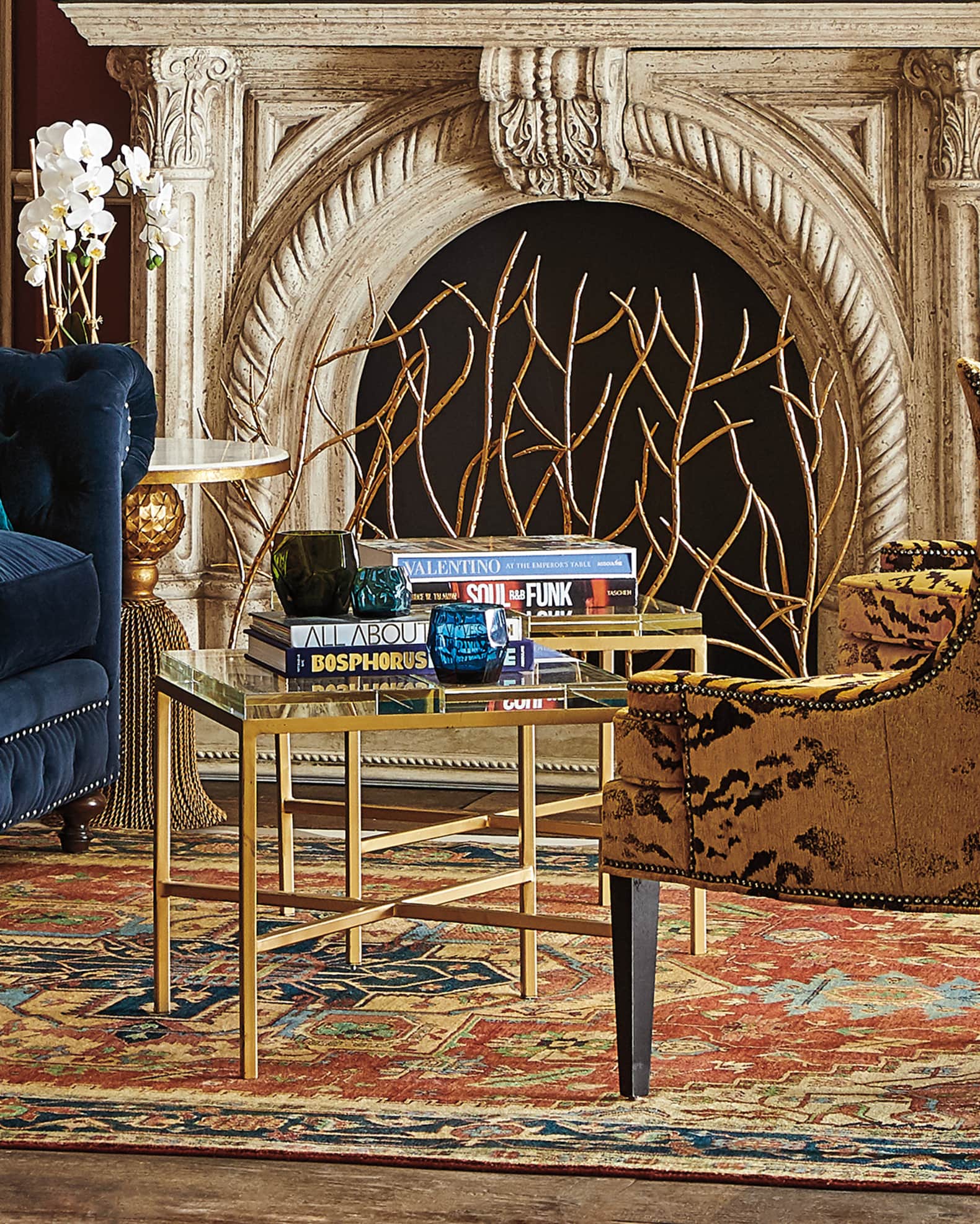 John-Richard Collection Double Glass Block Bunching Coffee Table ...