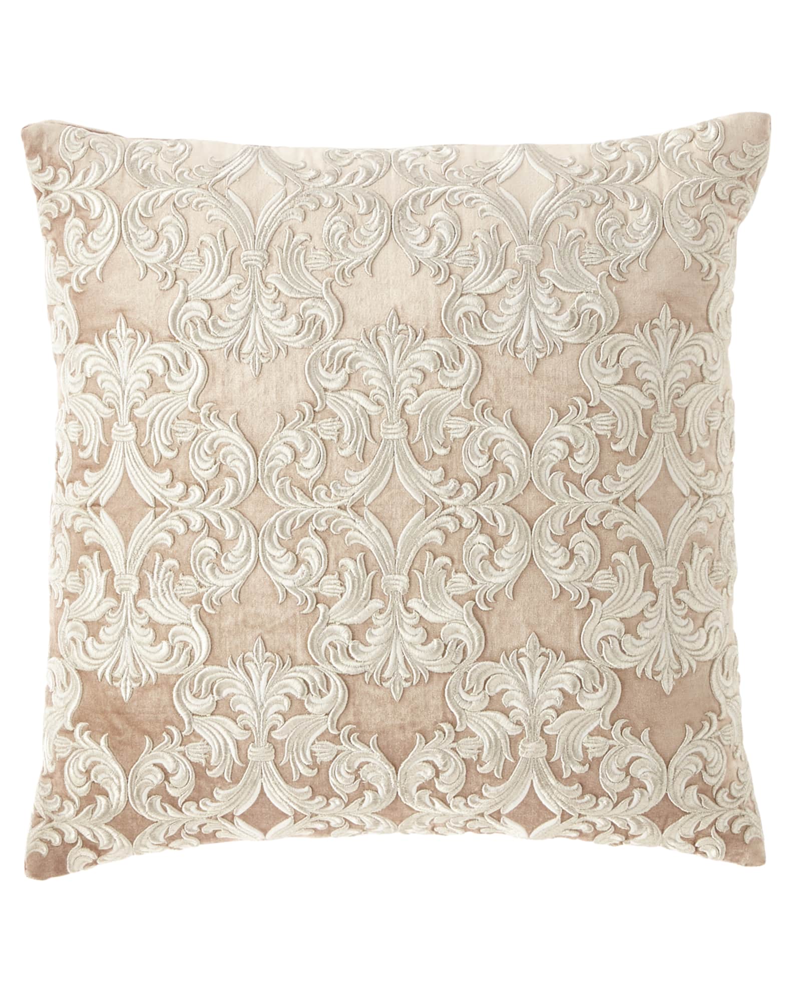 Callisto Home Velvet Embroidered Decorative Pillow | Neiman Marcus