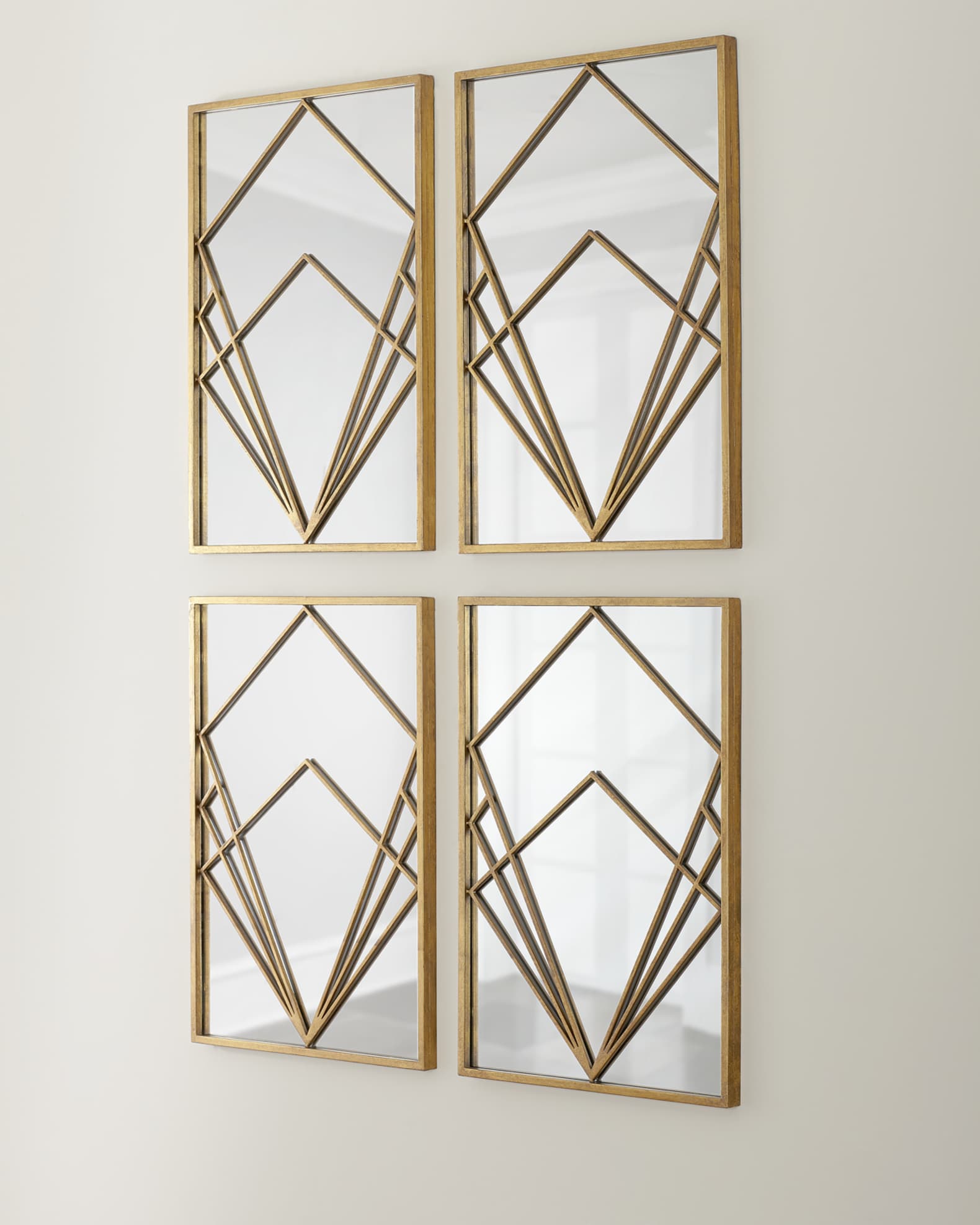 Gold Geo Mirror | Neiman Marcus