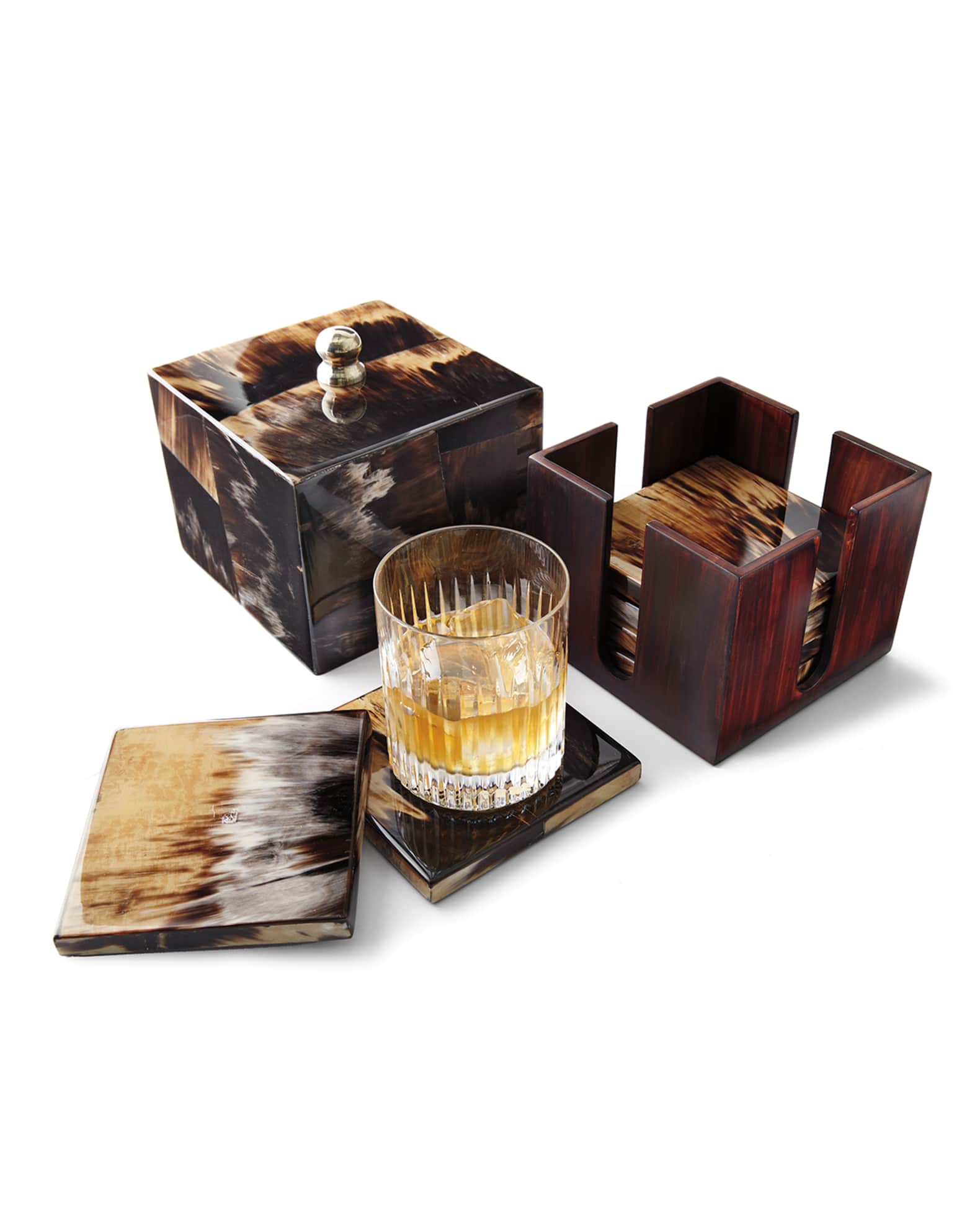 LADORADA Horn Luxe Boxed Coaster Set | Neiman Marcus