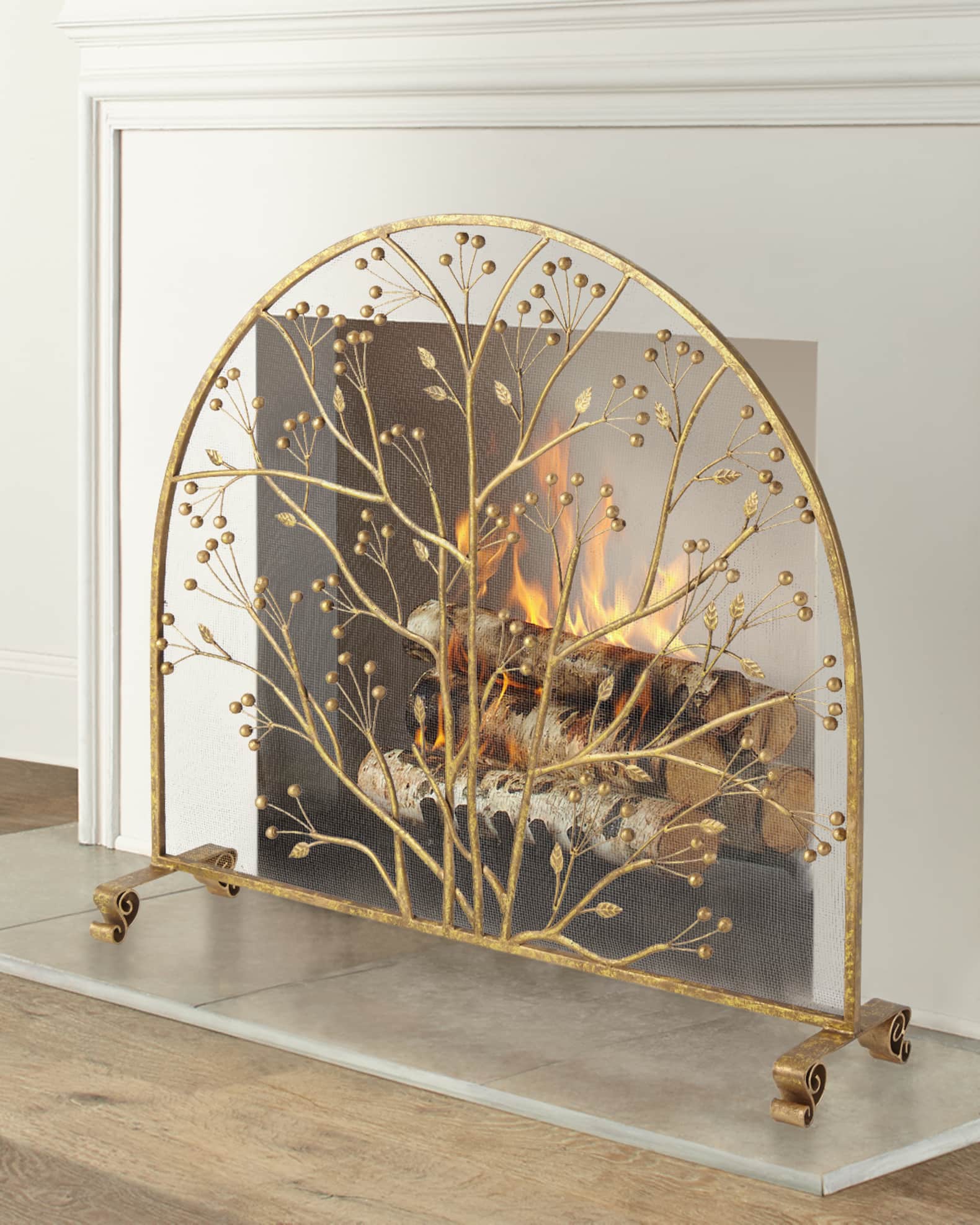 Twig and Berry Accents Fireplace Screen | Neiman Marcus
