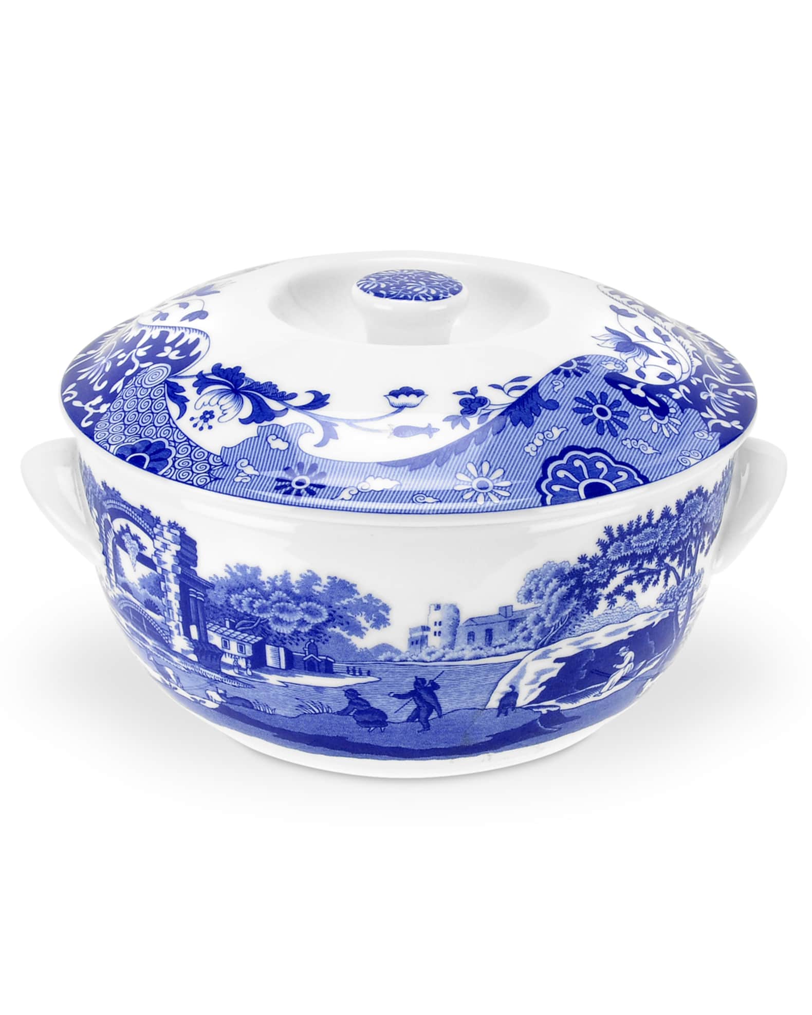 Spode Blue Italian Round Covered Deep Dish | Neiman Marcus
