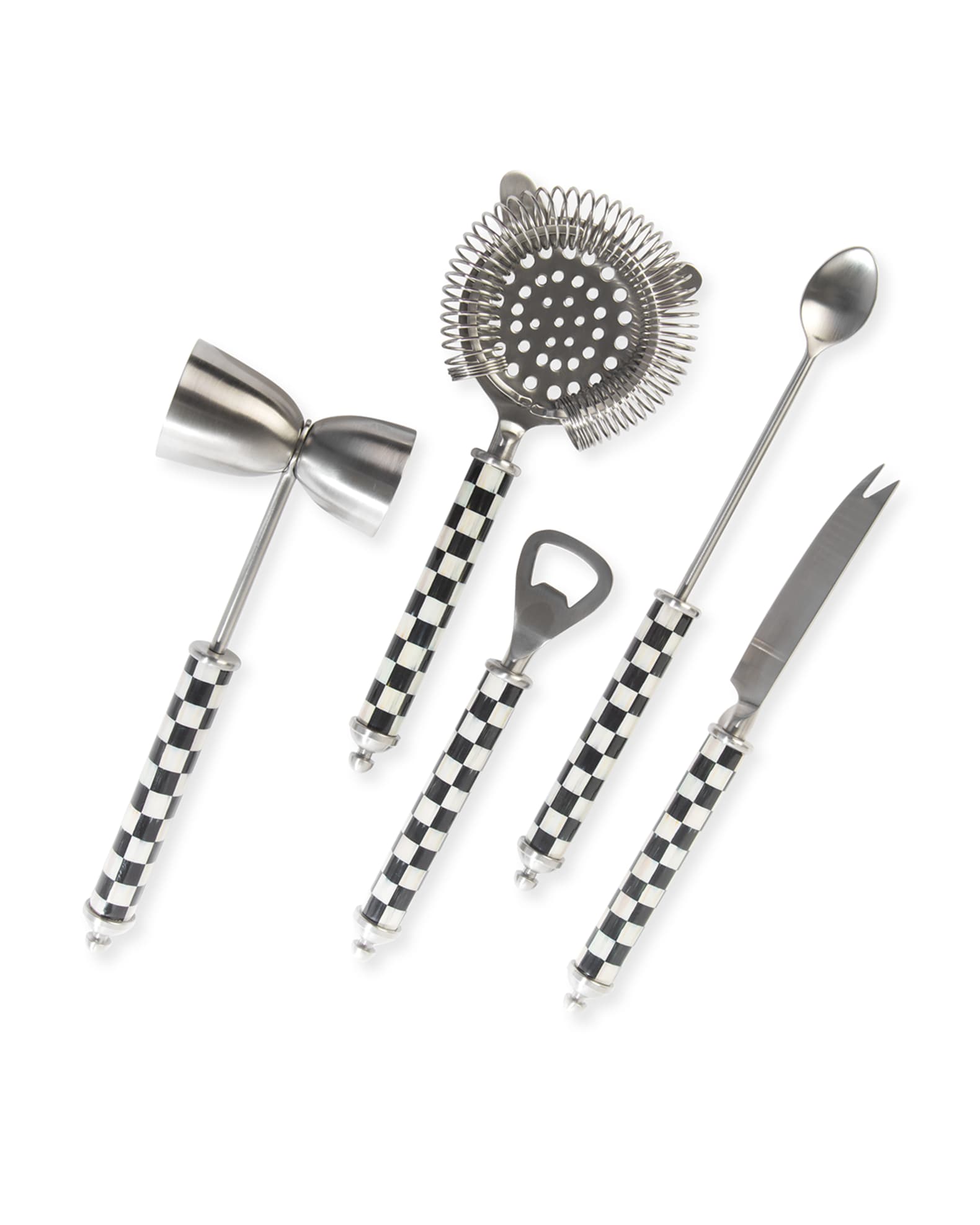 MacKenzie-Childs Courtly Check Bar Tool Set | Neiman Marcus
