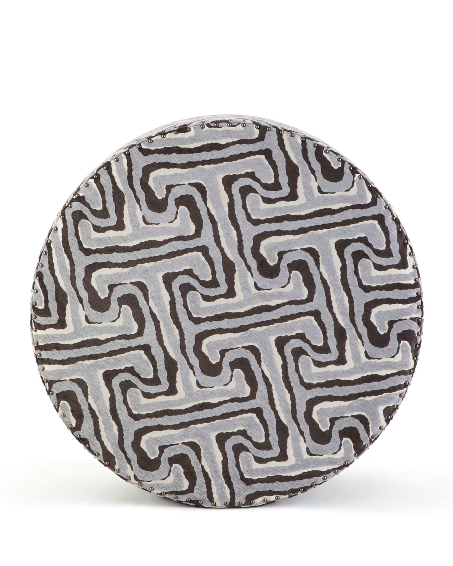Massoud Emma Geometric Ottoman | Neiman Marcus