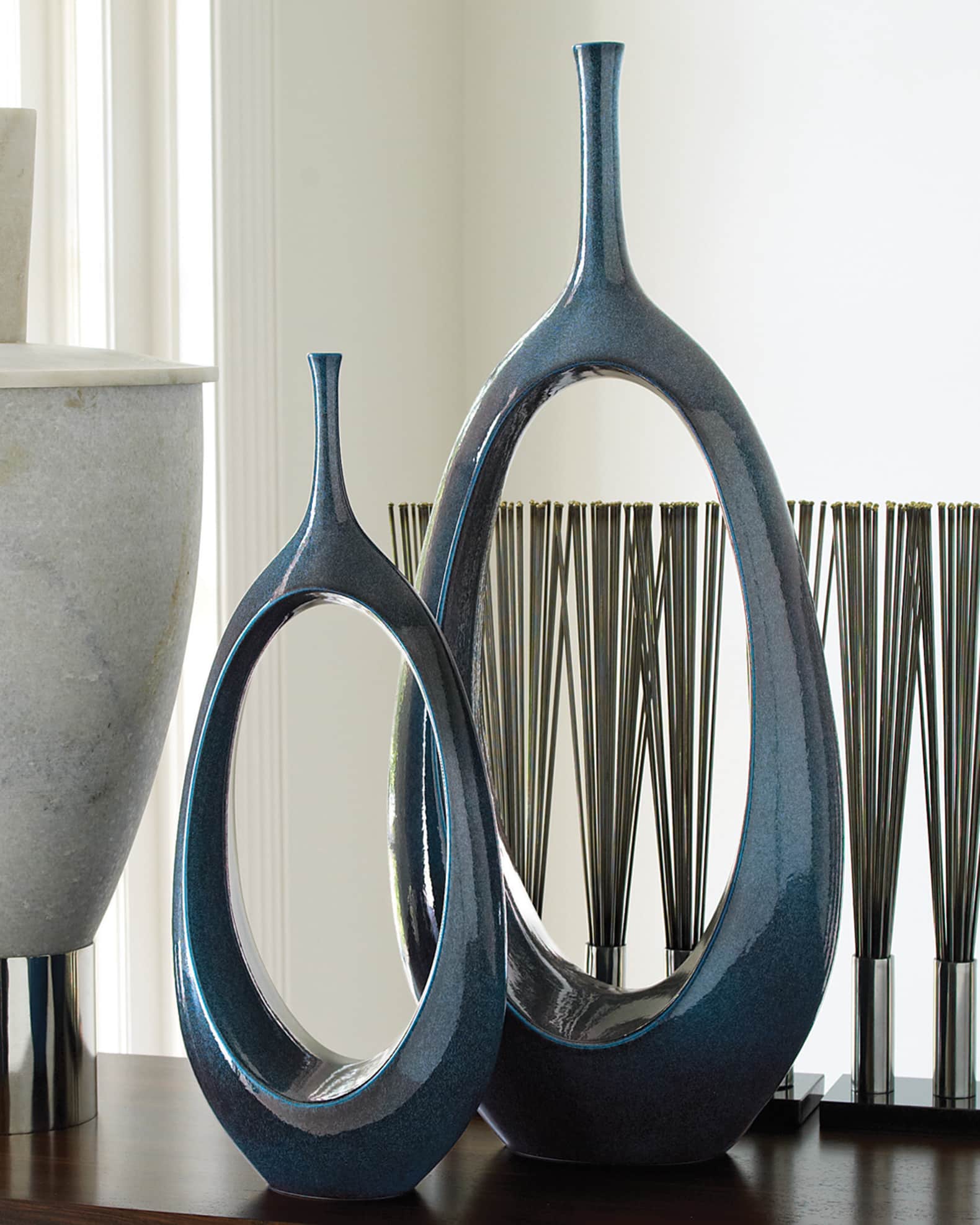 Global Views Large Open Oval Ring Vase | Neiman Marcus