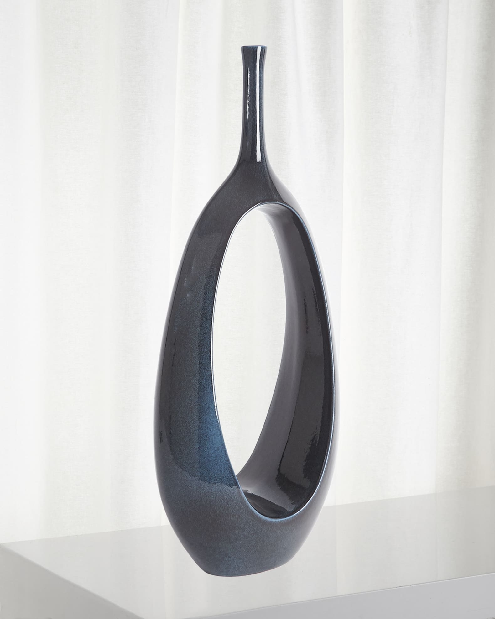 Global Views Large Open Oval Ring Vase | Neiman Marcus