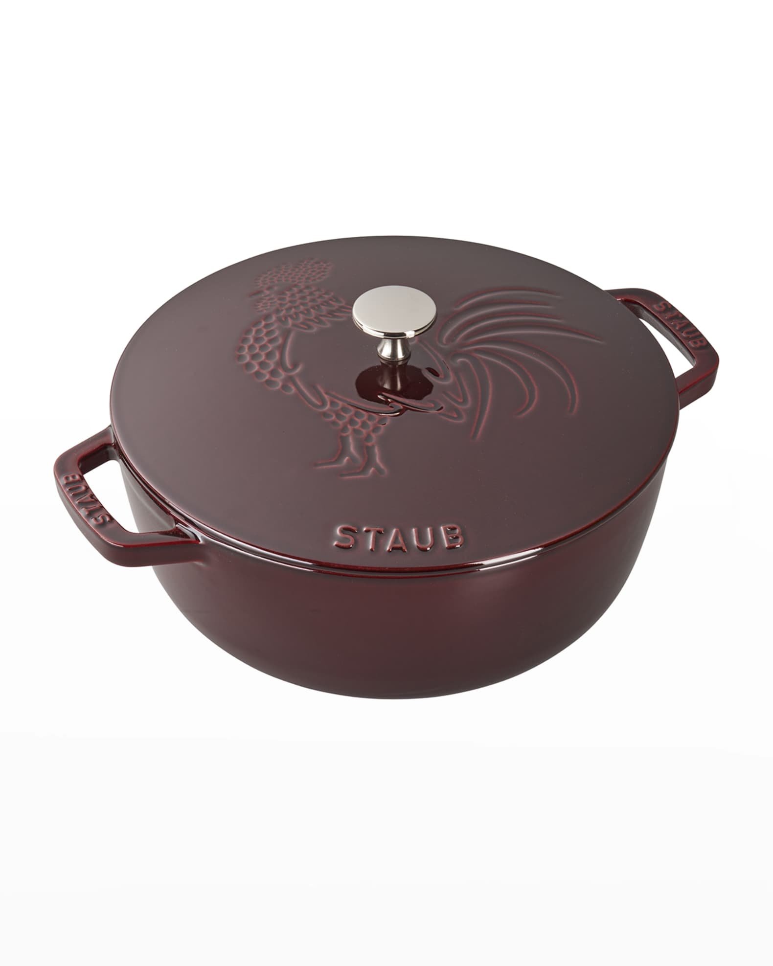 Staub 3.75-Qt. Essential French Oven Rooster with Lid, Grenadine ...