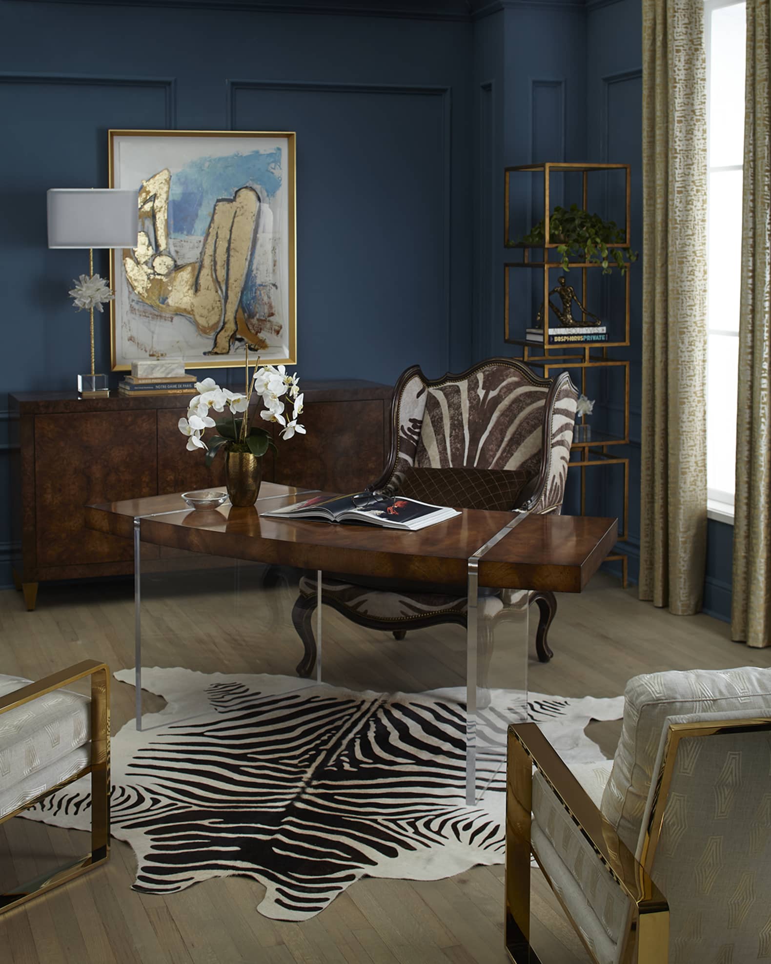 John-Richard Collection Deco Writing Desk | Neiman Marcus