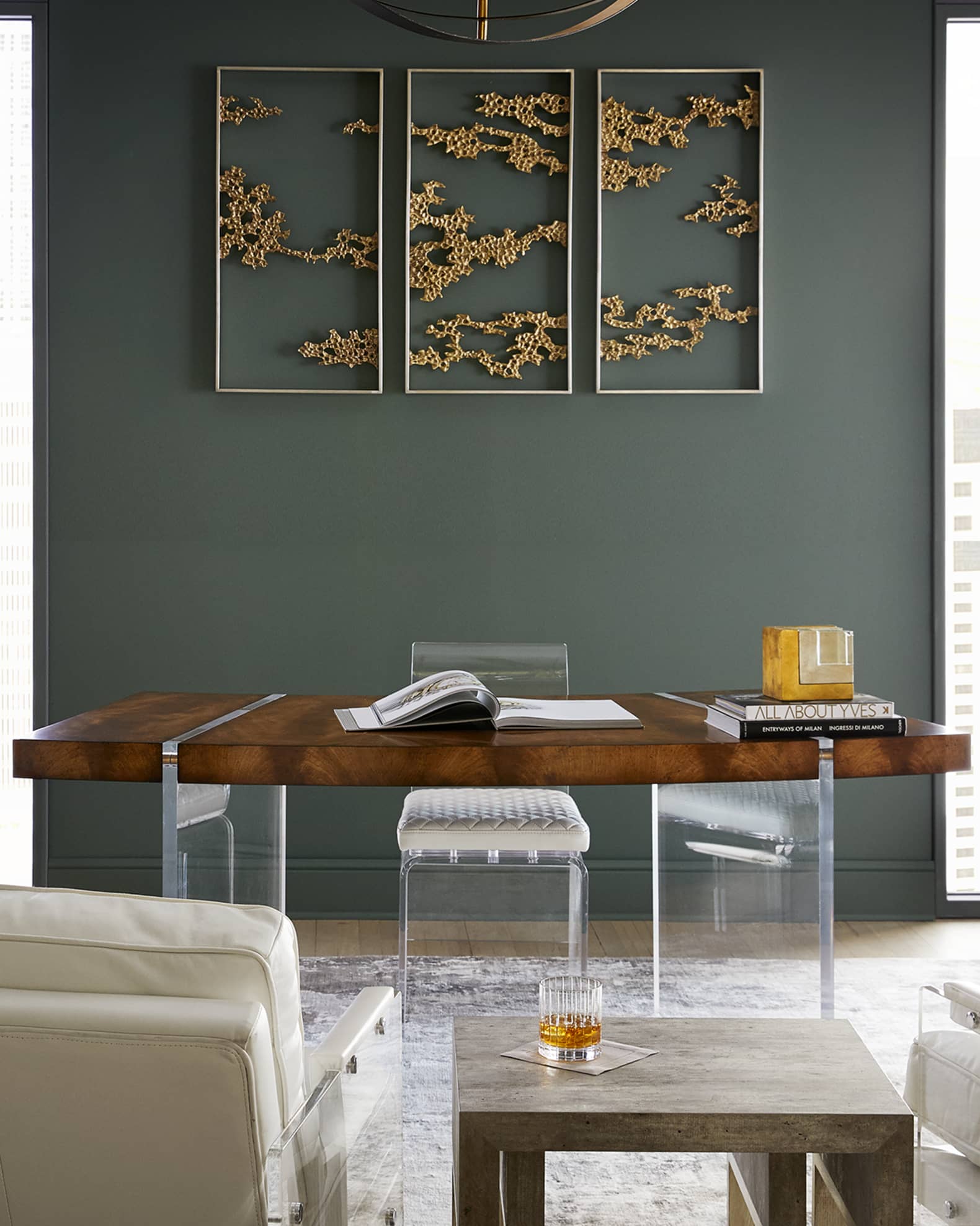 John-Richard Collection Deco Writing Desk | Neiman Marcus