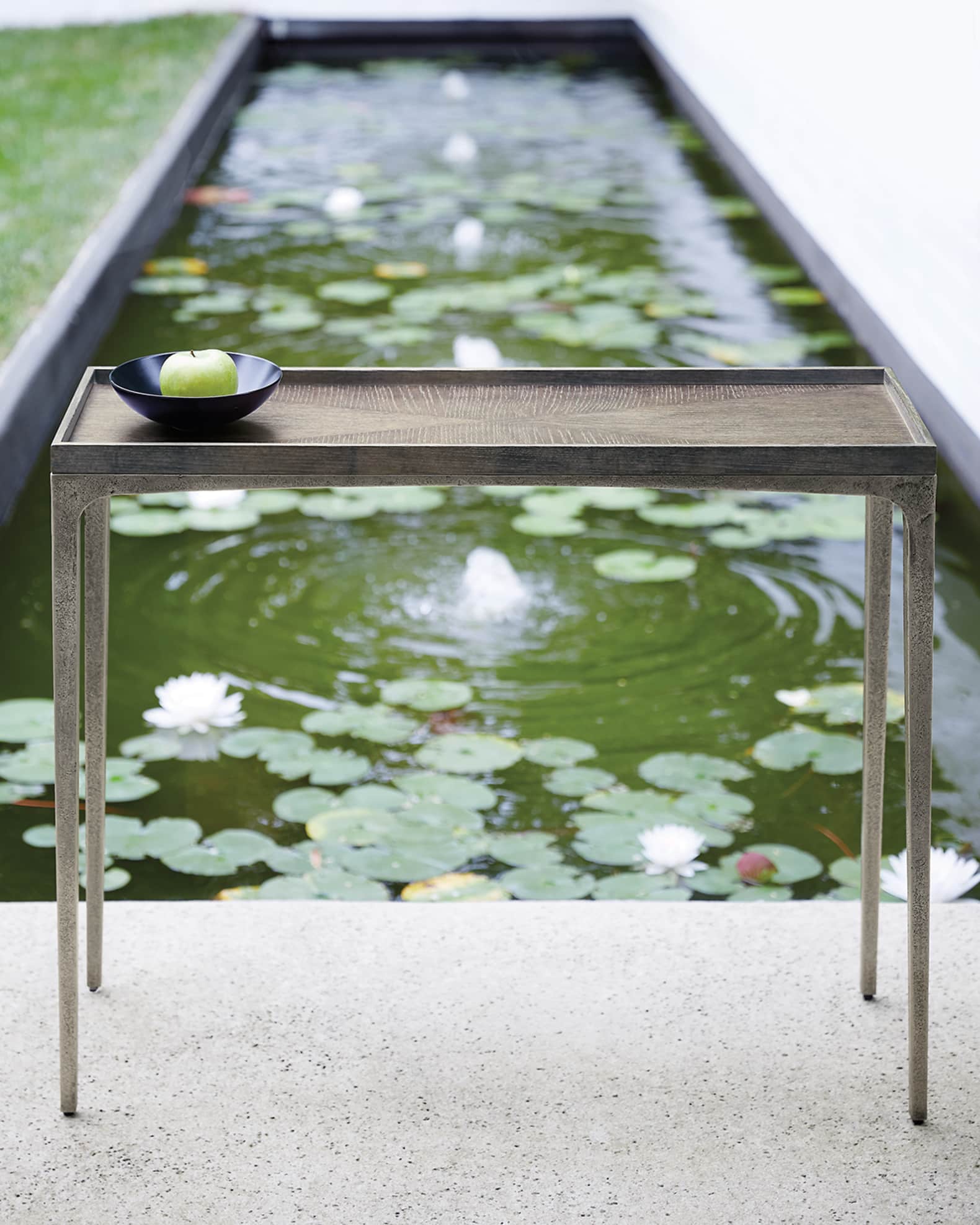 Bernhardt Linea Textured Graphite Sofa Table | Neiman Marcus