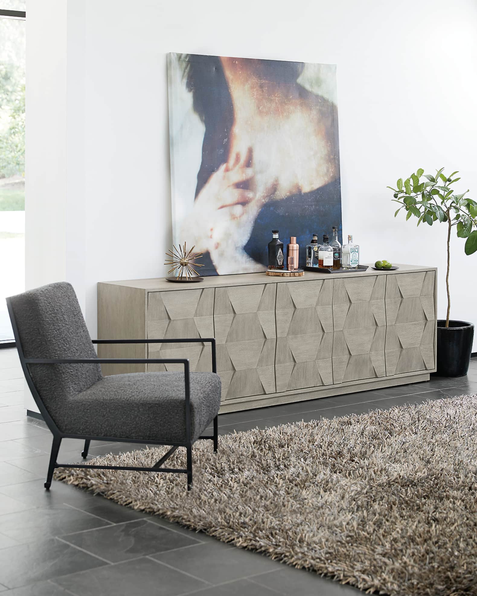 Bernhardt Linea 5-Door Entertainment Console | Neiman Marcus